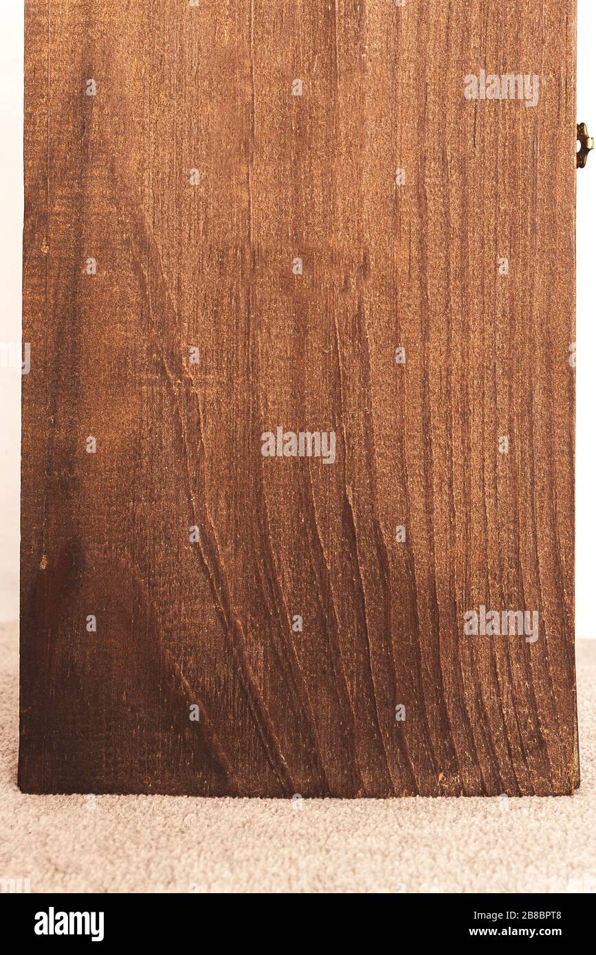 old fancy oak wood box useful for many uses isolated on white ...