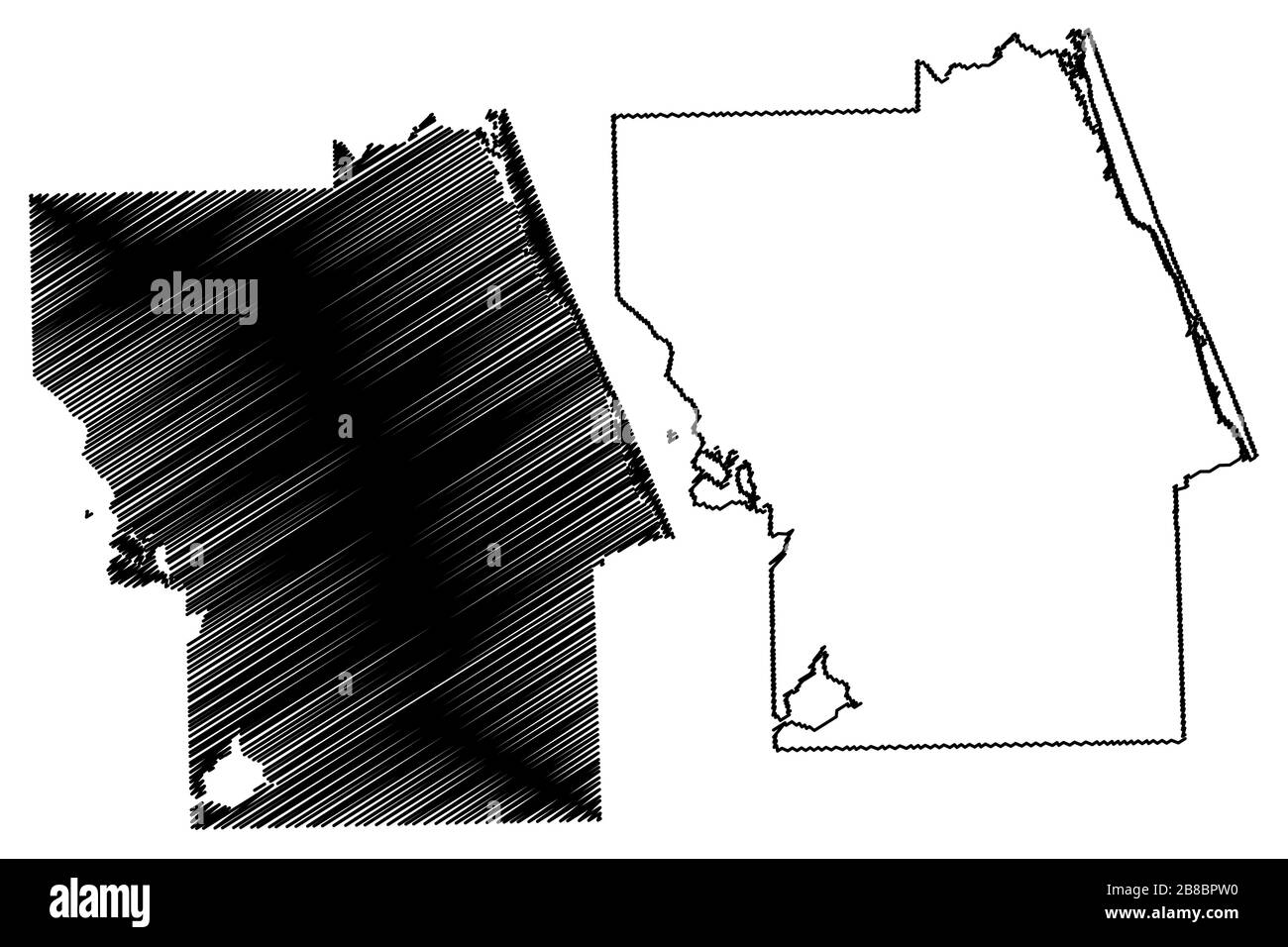 Map of bunnell Black and White Stock Photos & Images - Alamy
