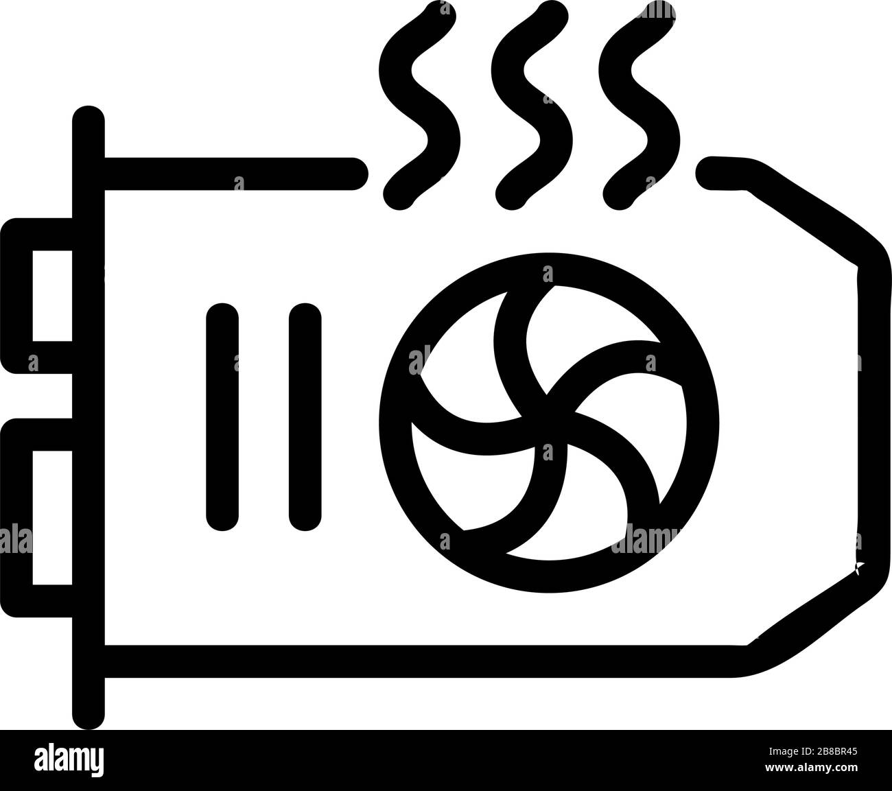 a powerful graphics card icon vector outline illustration Stock Vector ...