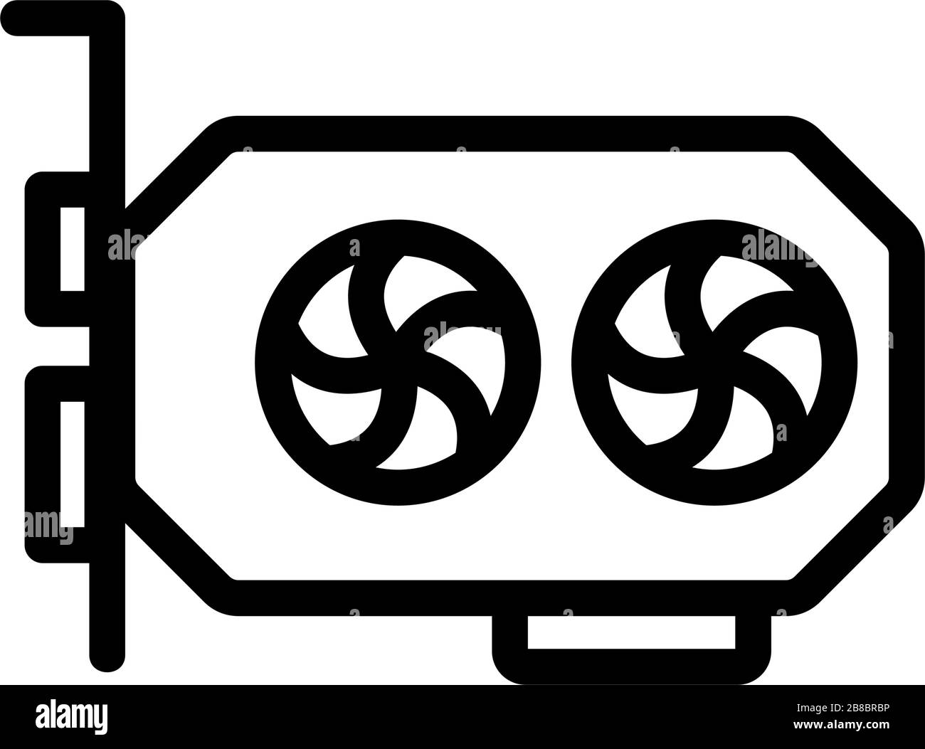 modern graphics card icon vector outline illustration Stock Vector ...