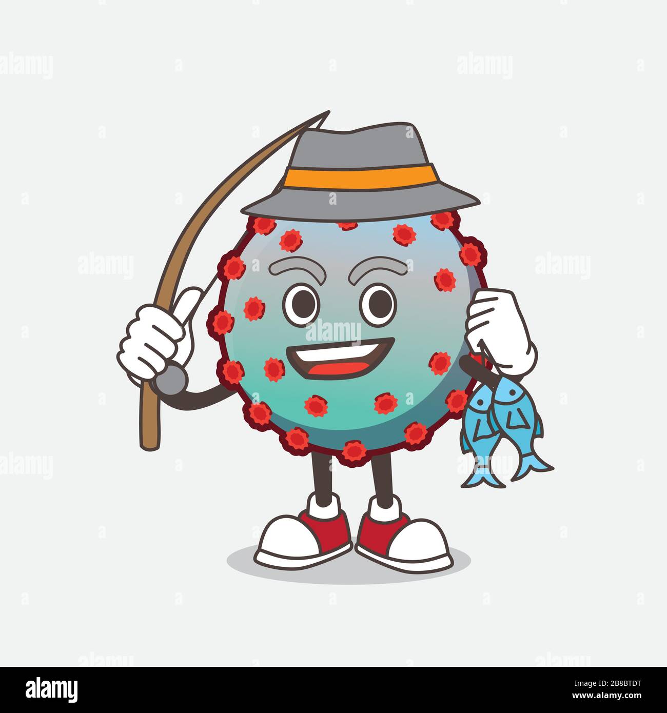 An illustration of Virus cartoon mascot character Stock Vector Image ...