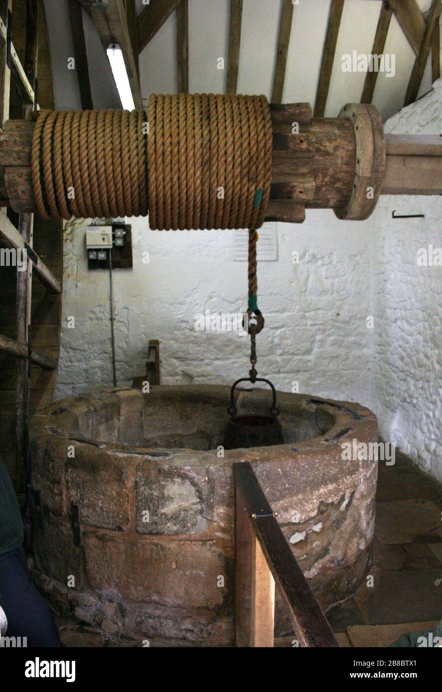 Interior of well house at carisbrooke castle hi-res stock photography ...