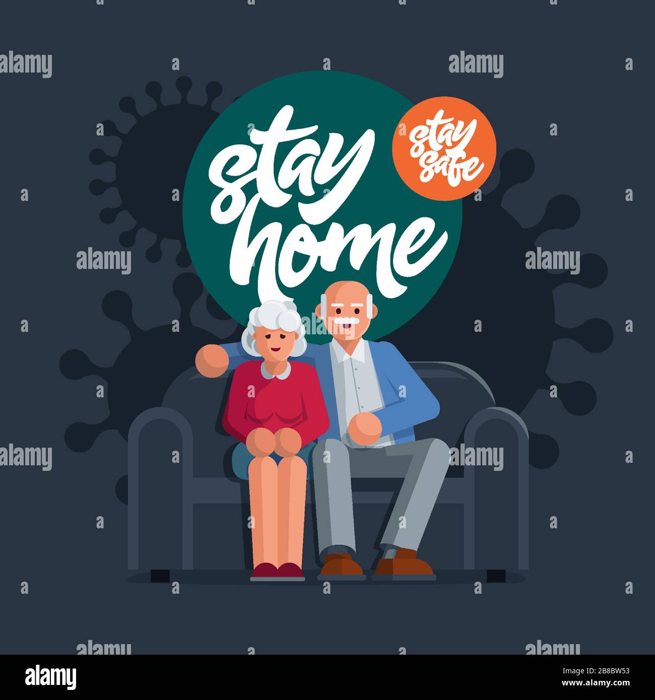 Stay home and stay safe Stock Vector Image & Art - Alamy