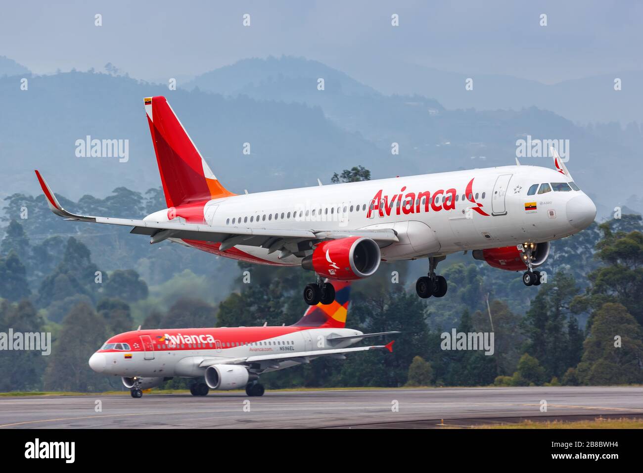 Medellin, Colombia – January 27, 2019: Avianca Airbus A320 airplane at ...