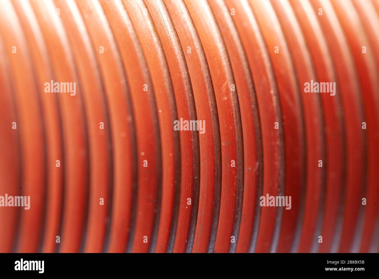 Close-up flat copper twisted plates at the factory for the manufacture ...
