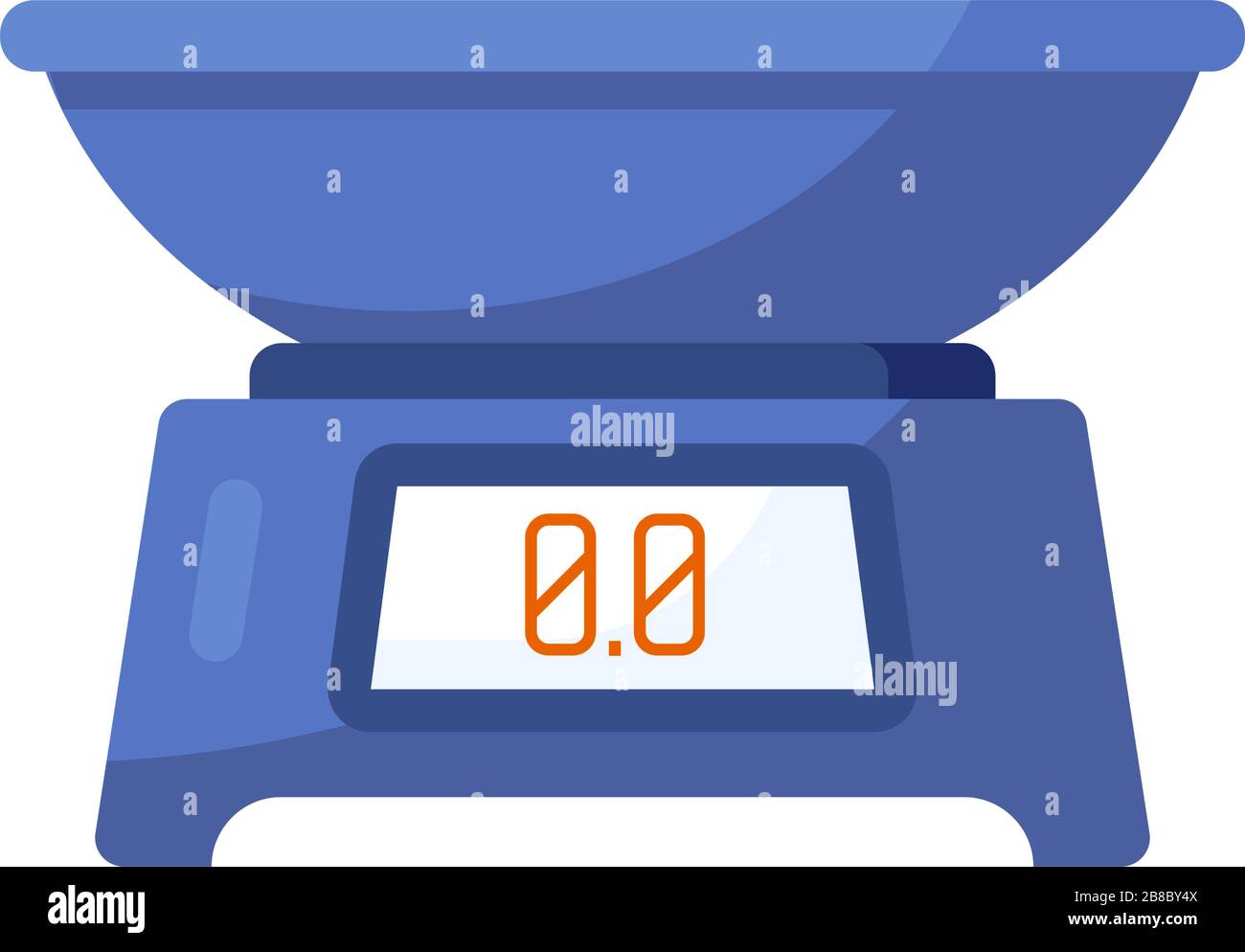 Kitchen blue scales isolated on white background Stock Vector Image ...