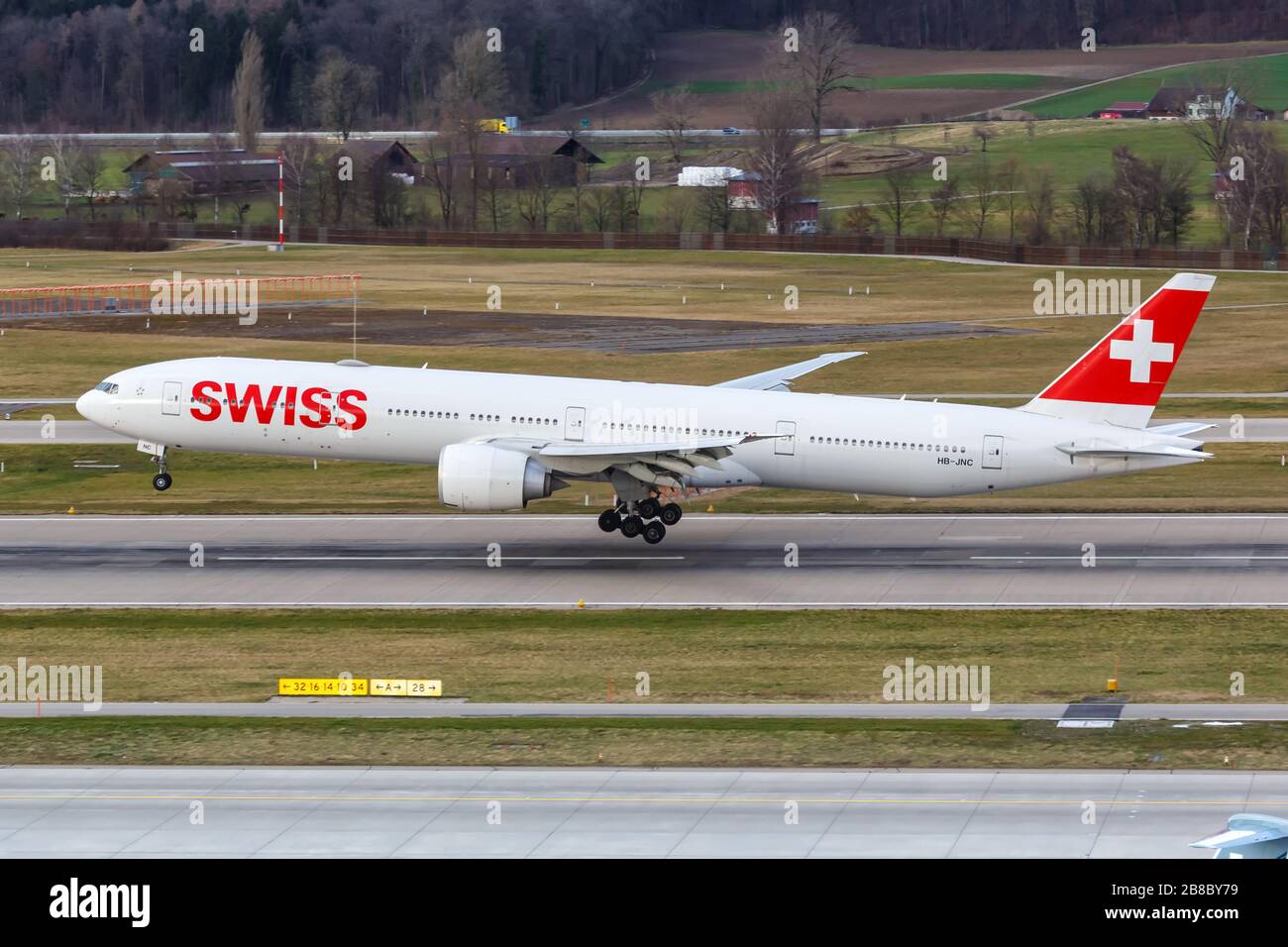 Zurich, Switzerland – February 10, 2020: Swiss Air Lines Boeing 777 ... Zurich, Switzerland – February 10, 2020: Swiss Air Lines Boeing 777 ...