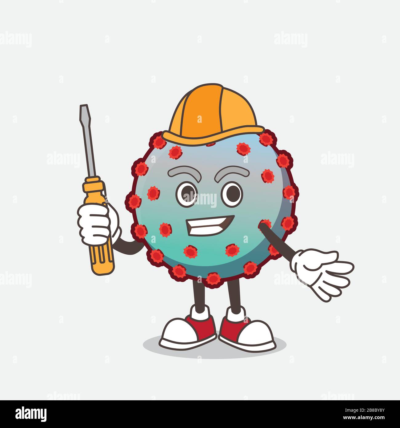 An illustration of Virus cartoon mascot character Stock Vector Image ...