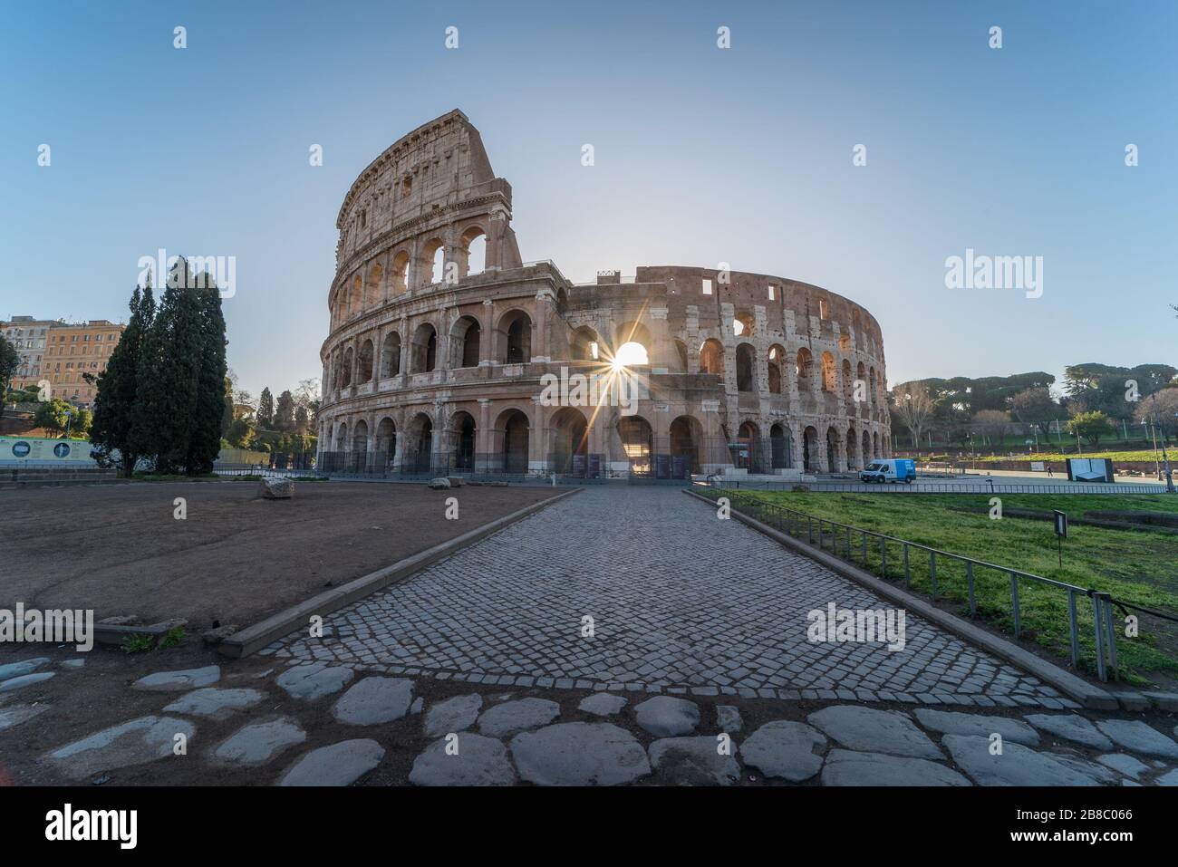 Coliseum in Rome at the sunrise Stock Photo - Alamy