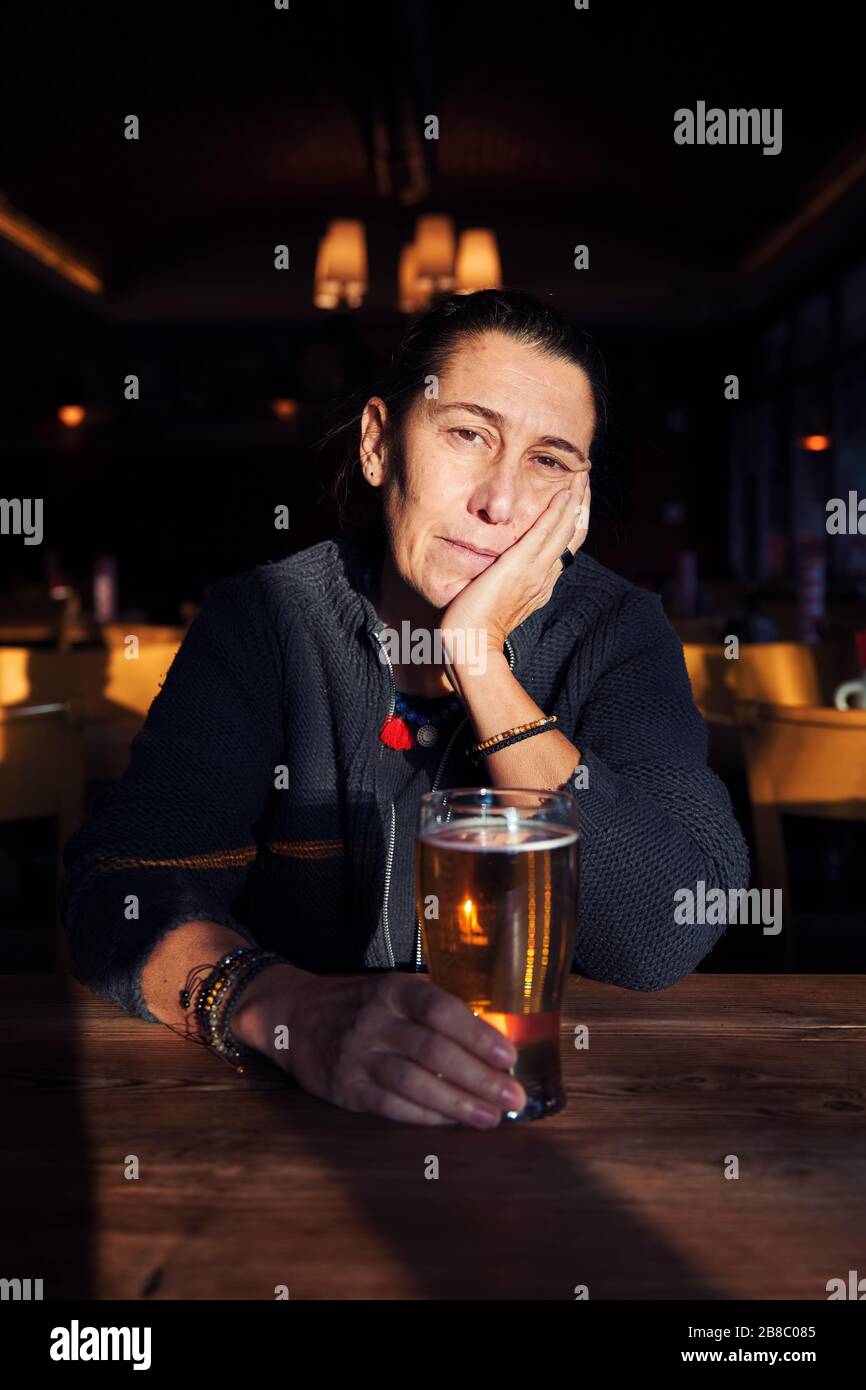 Woman drunk bar hi-res stock photography and images - Alamy