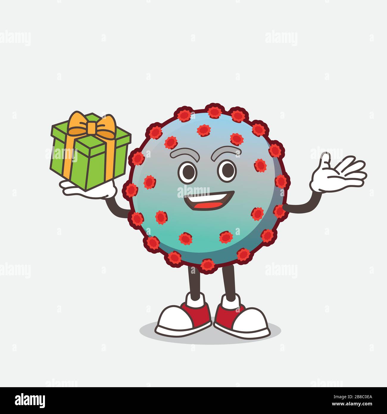 An illustration of Virus cartoon mascot character Stock Vector Image ...