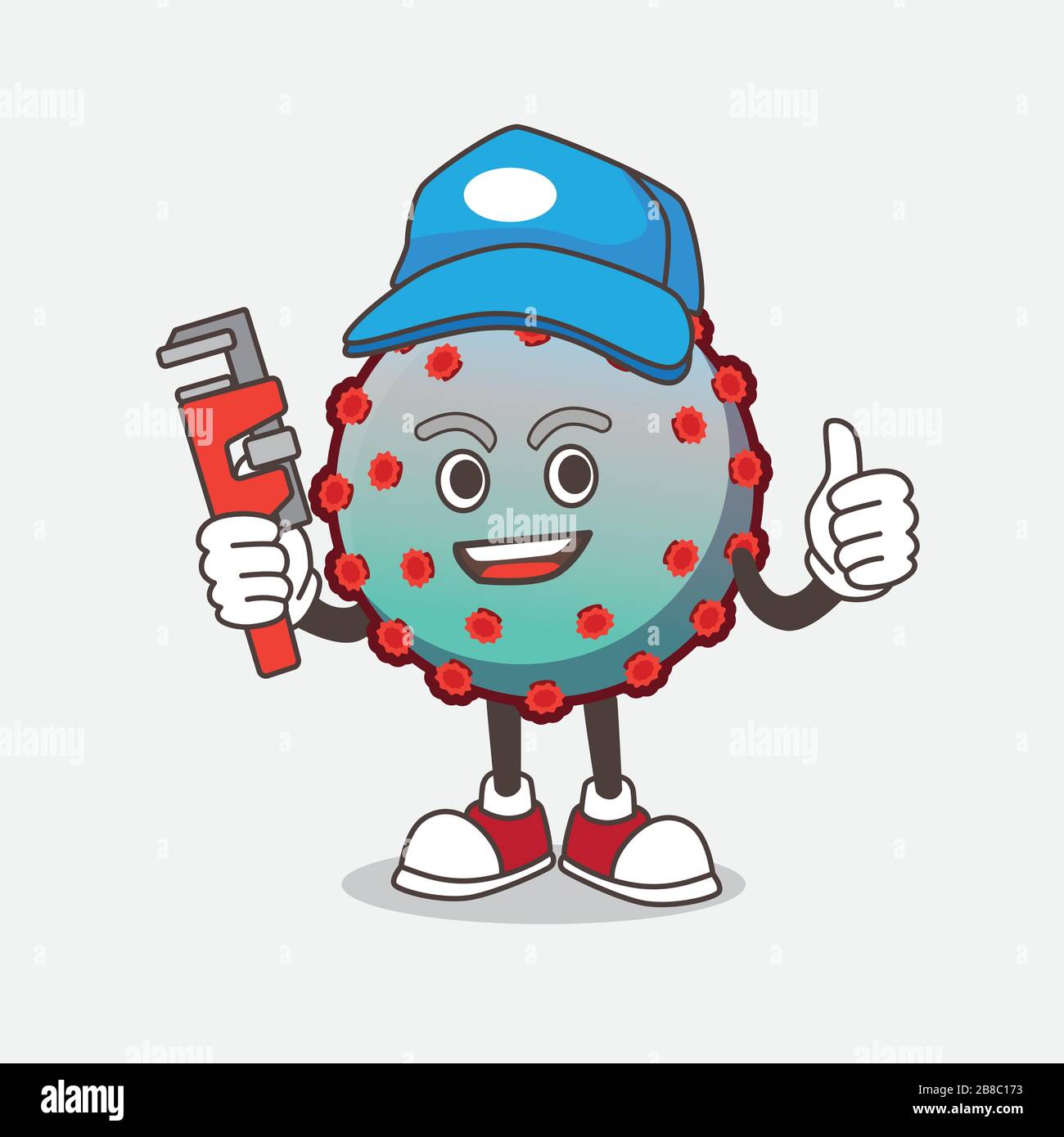 An illustration of Virus cartoon mascot character Stock Vector Image ...
