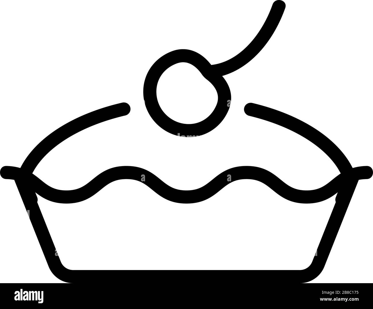 cherry pie icon vector outline illustration Stock Vector Image & Art ...