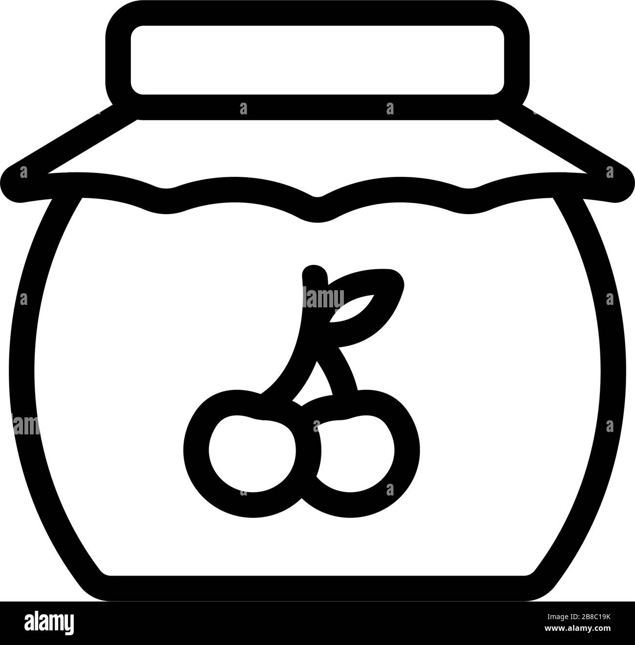 cherry jam icon vector outline illustration Stock Vector Image & Art ...