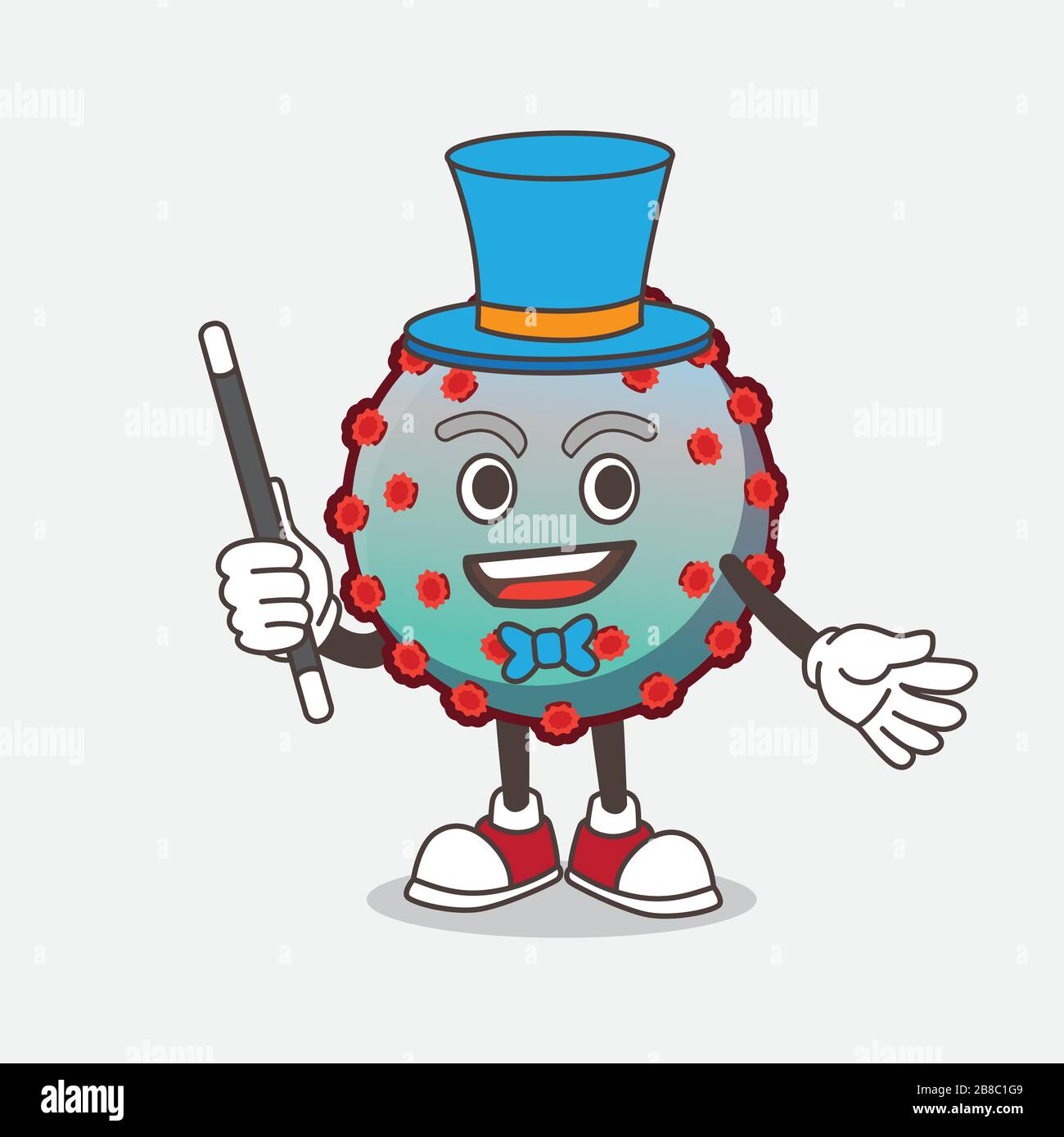 An illustration of Virus cartoon mascot character Stock Vector Image ...