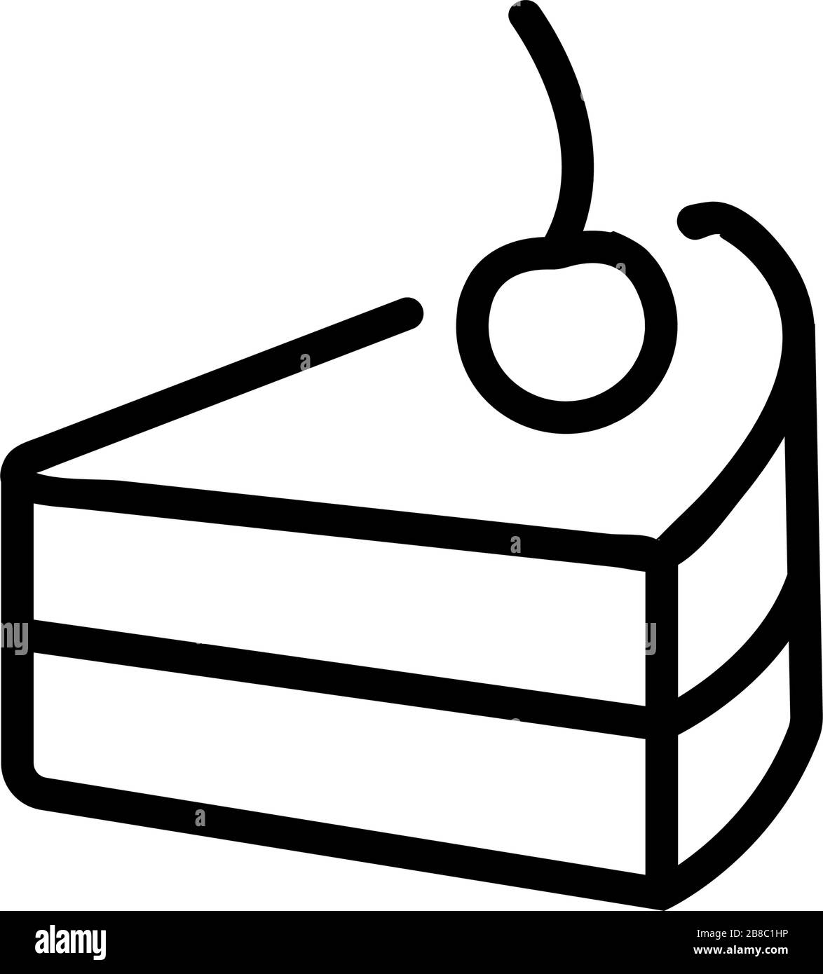 cherry pie icon vector outline illustration Stock Vector Image & Art ...