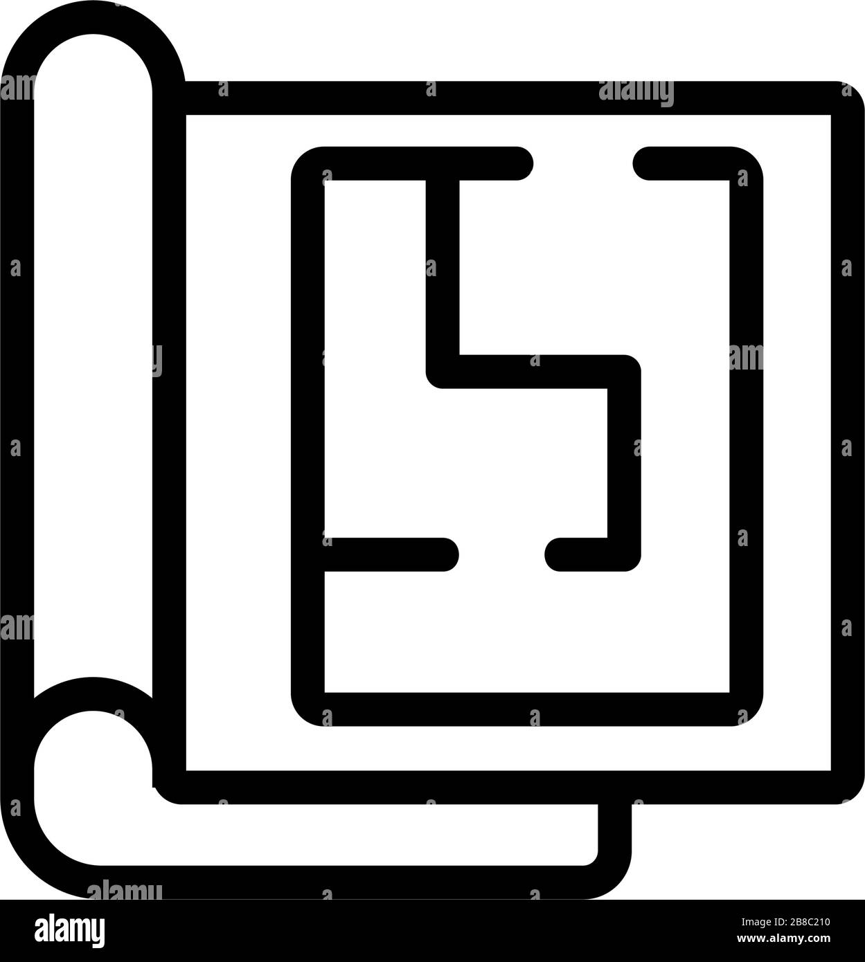 house plan icon vector outline illustration Stock Vector Image & Art ...