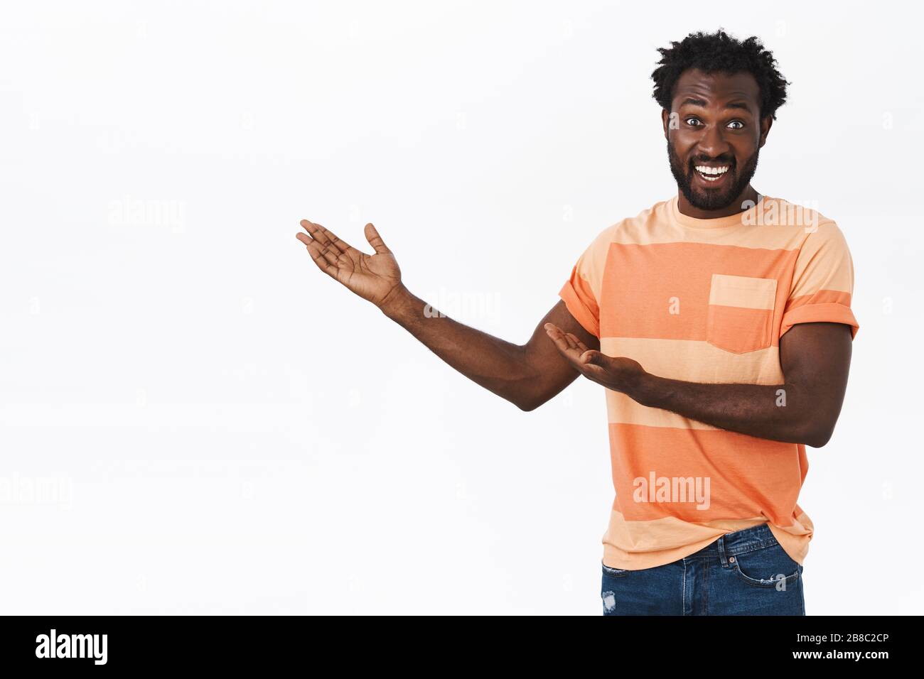 Portrait happy amazed african Cut Out Stock Images & Pictures - Alamy