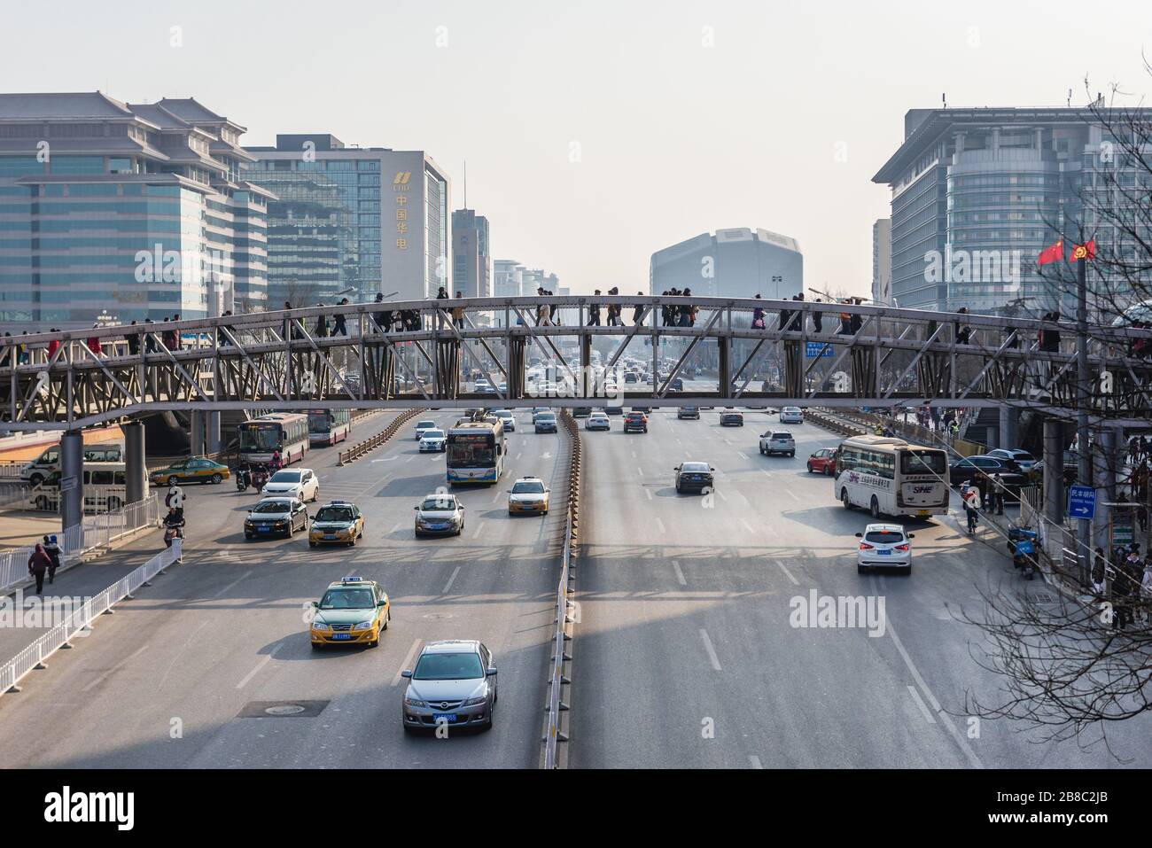 Xidan commercial street in Xicheng District of Beijing, China Stock ...