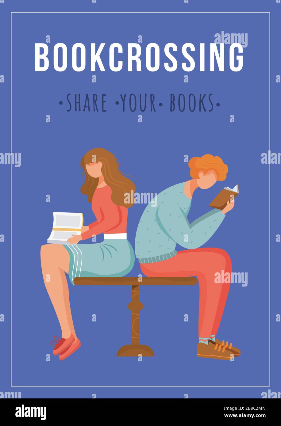 Bookcrossing poster vector template Stock Vector Image & Art - Alamy