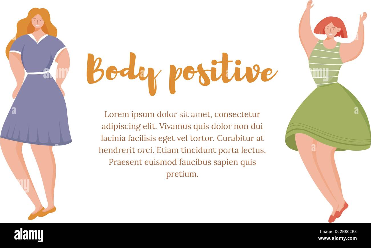 Body positive flat poster vector template Stock Vector Image & Art - Alamy