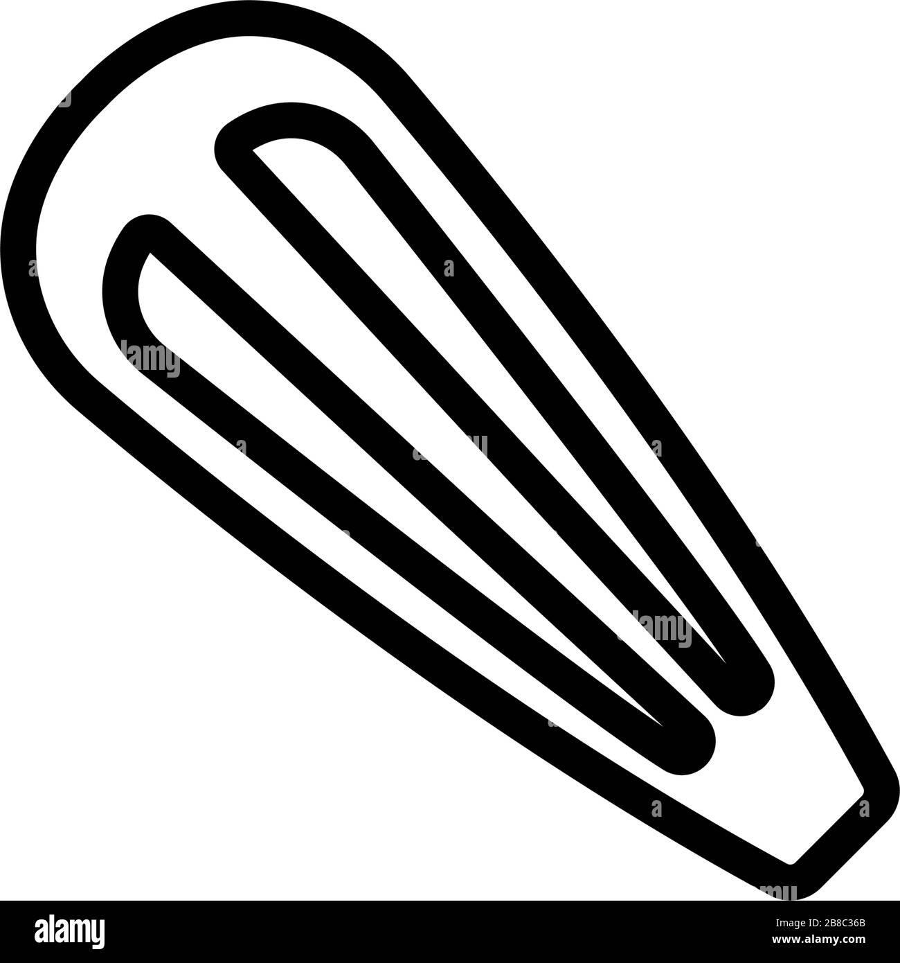 beautiful barrette for the hair icon vector outline illustration Stock ...