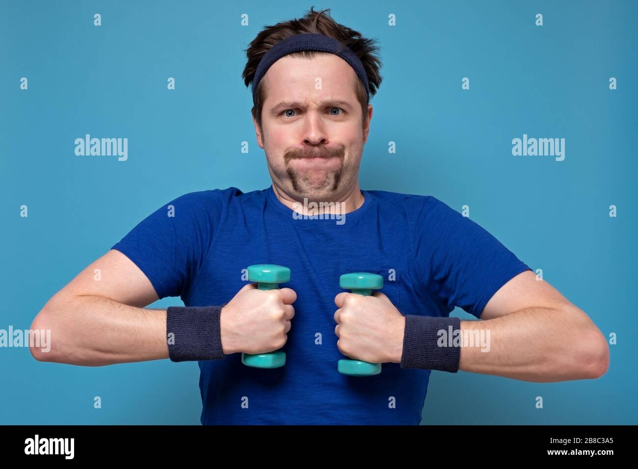 Funny male athlete mustache in hi-res stock photography and images - Alamy