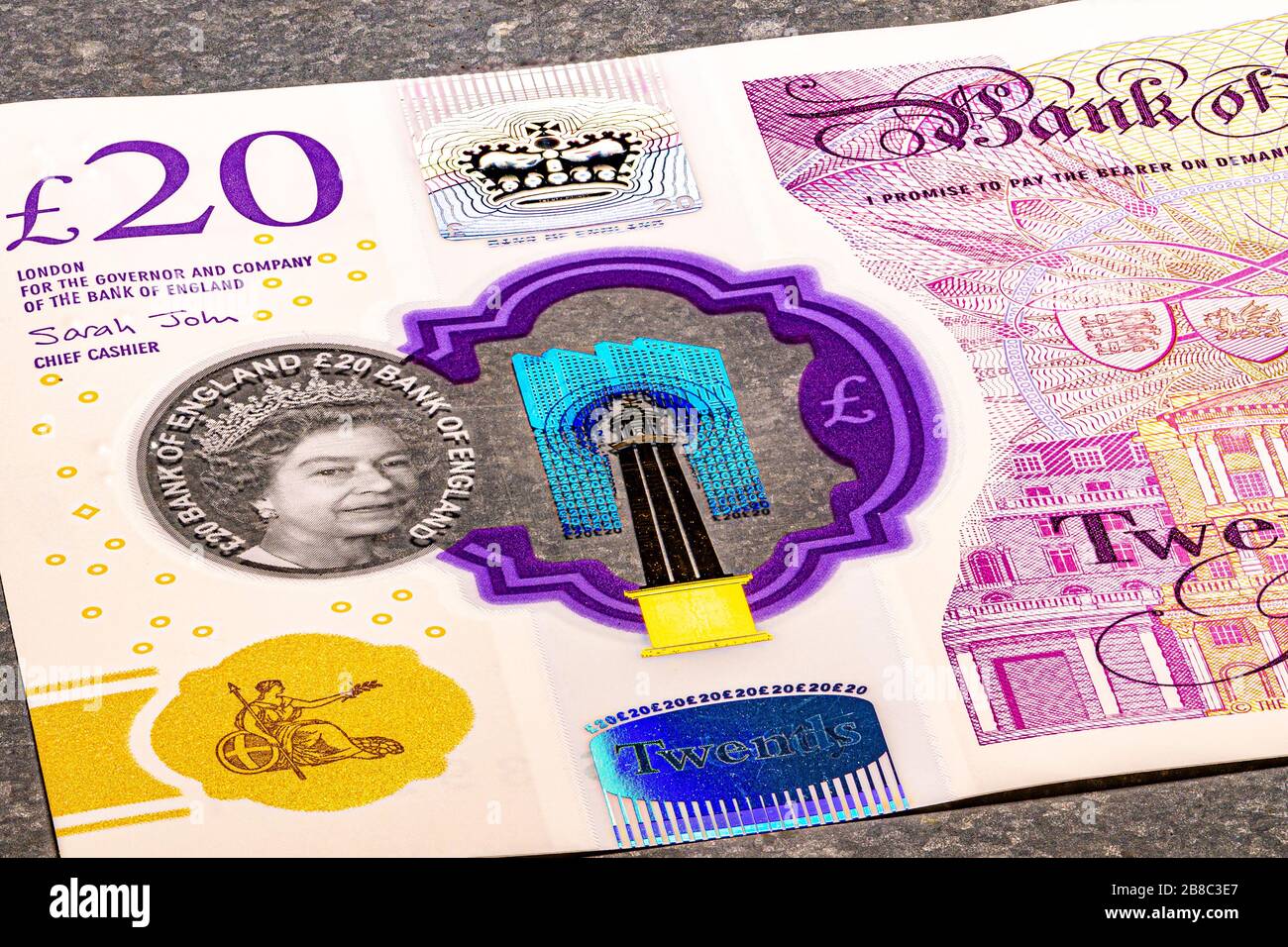 Polymer twenty pound note hi-res stock photography and images - Alamy