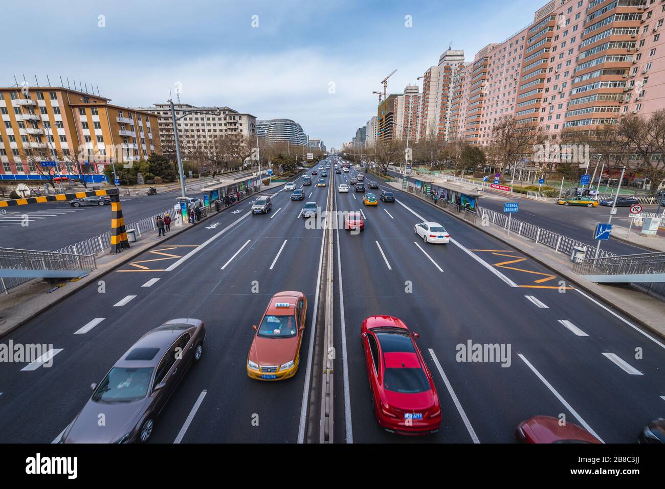 Second Ring Road in Chaoyangmen area of Dongcheng District in Beijing ...