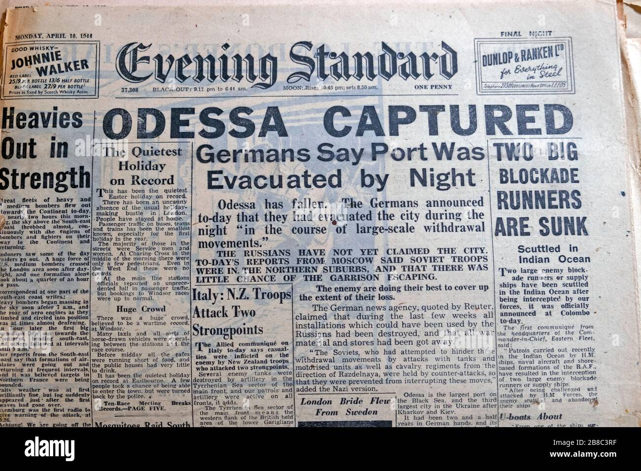 1944 Newspaper High Resolution Stock Photography and Images - Alamy