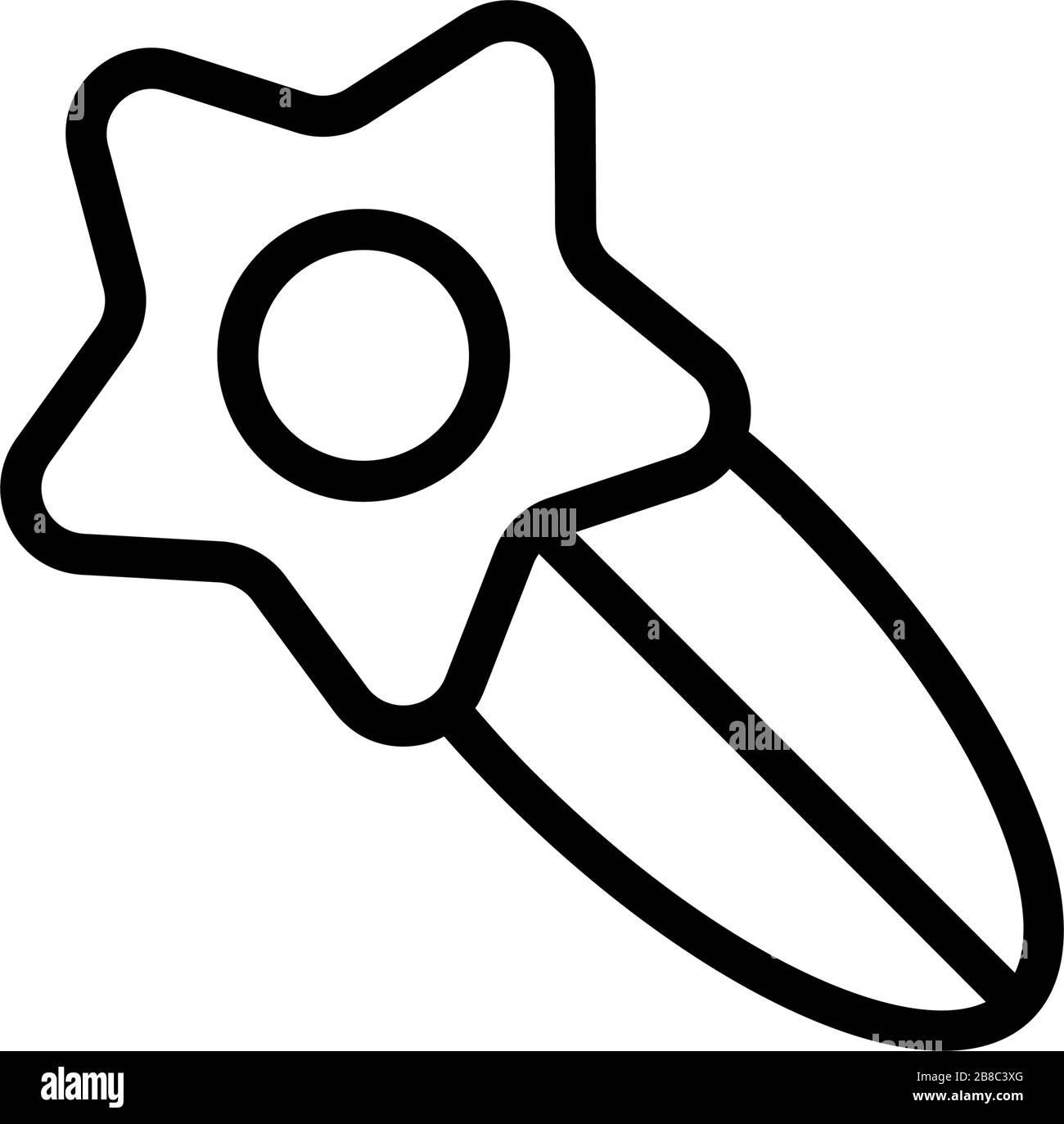 beautiful barrette for the hair icon vector outline illustration Stock ...