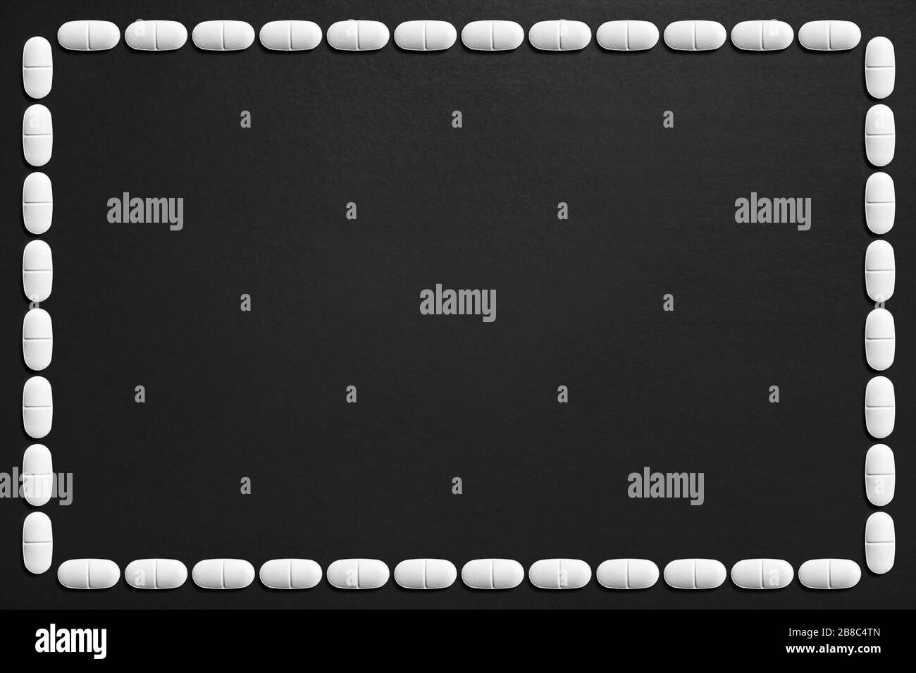 Medical background. Frame from pills with copy space. Template for ...