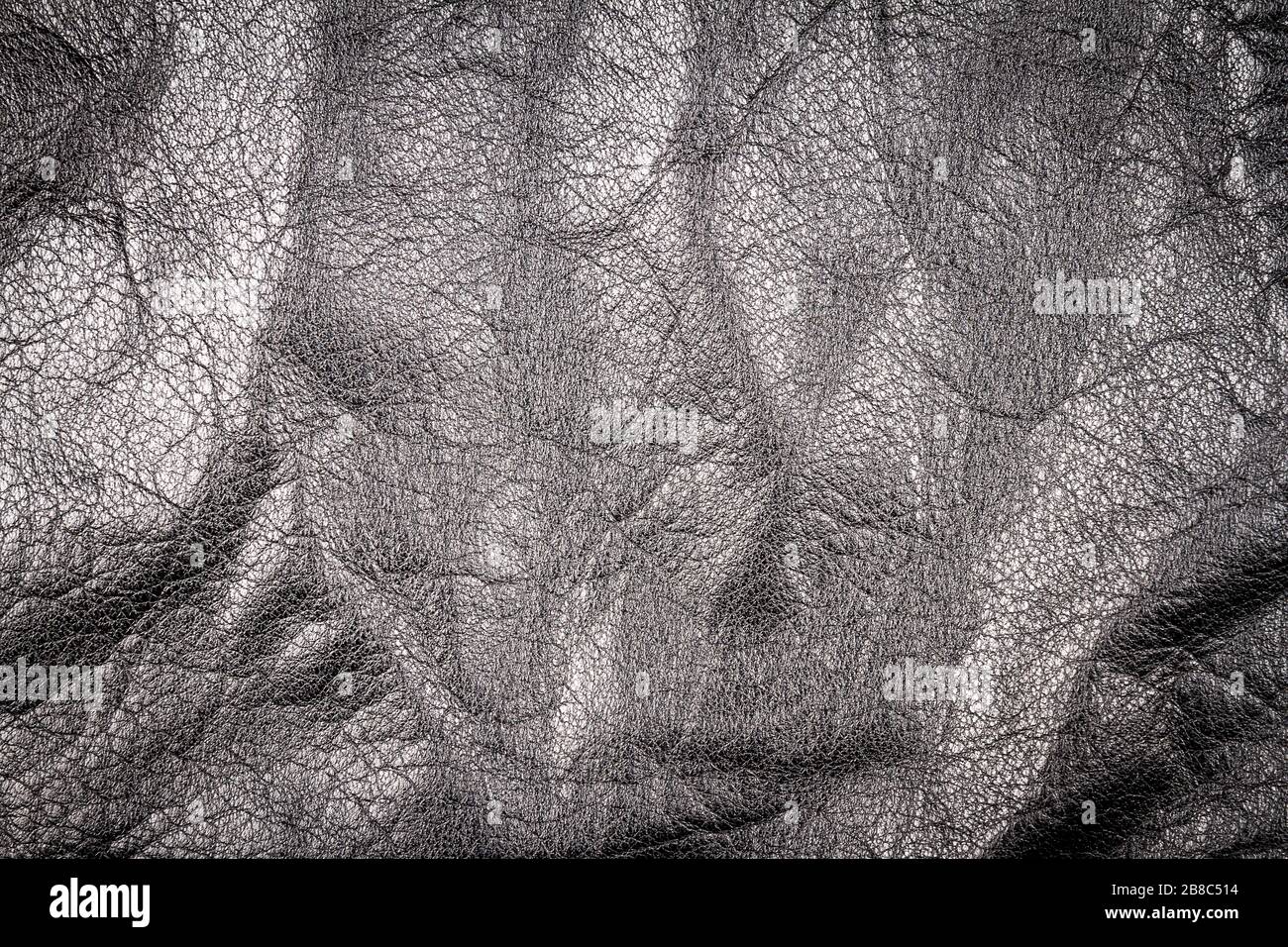 Crumpled black leather texture background. Abstract texture of leather ...