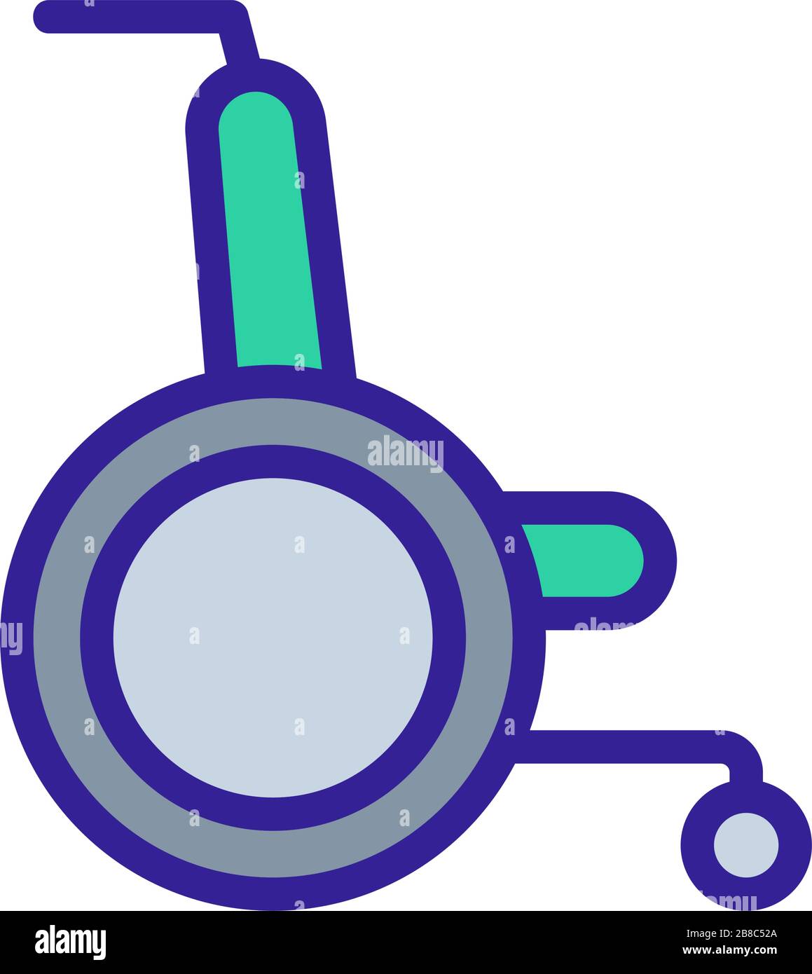 modern wheelchair icon vector outline illustration Stock Vector Image ...