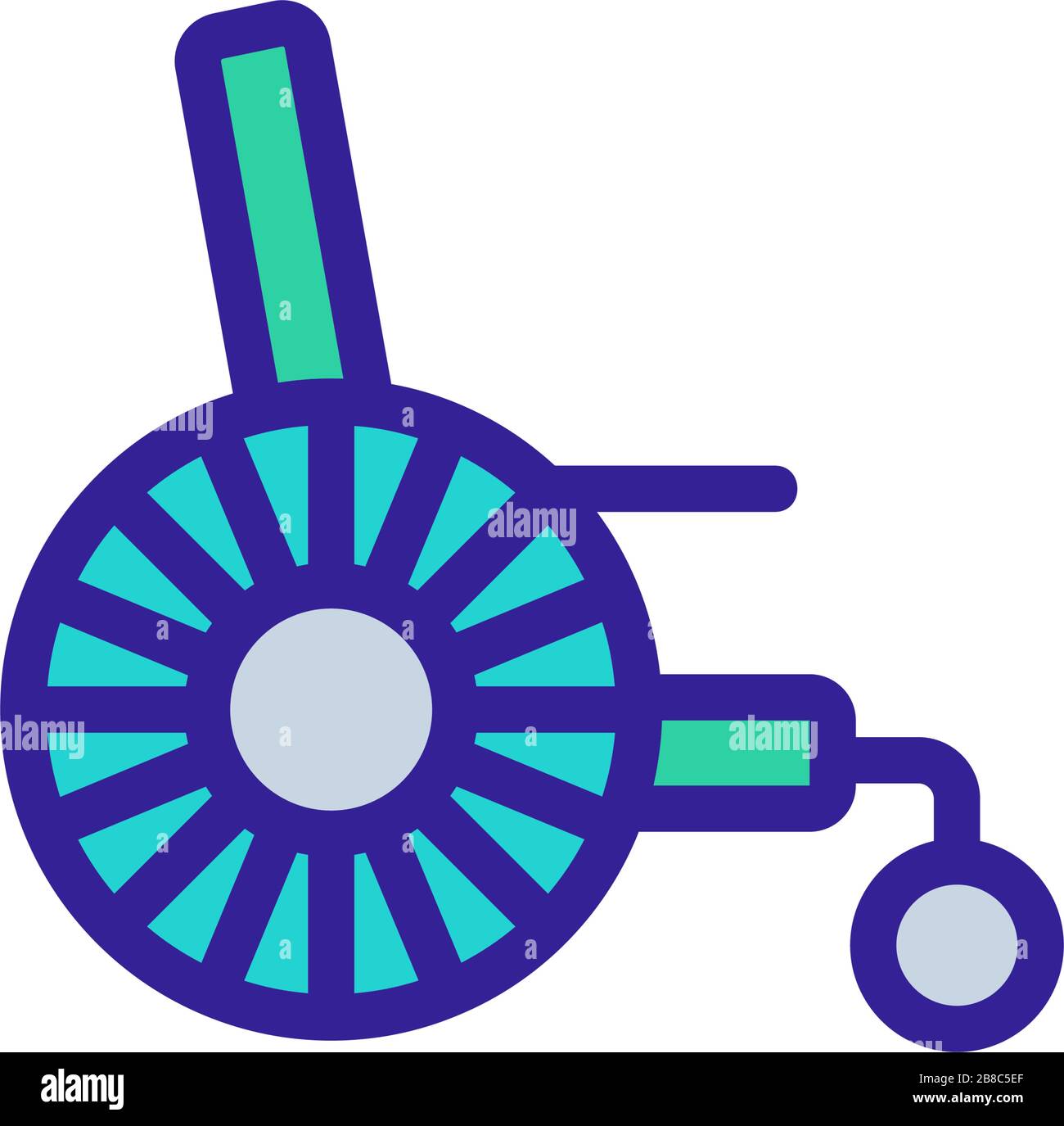 fast wheelchair icon vector outline illustration Stock Vector Image ...