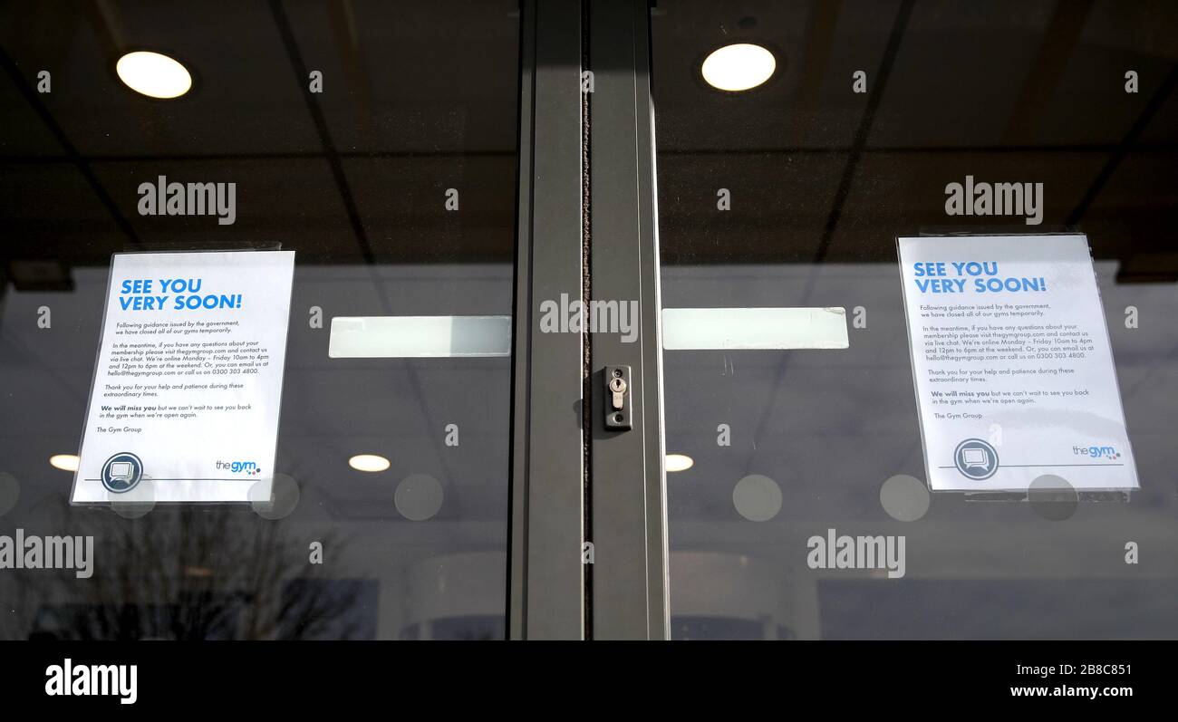 The gym group doors hi-res stock photography and images - Alamy