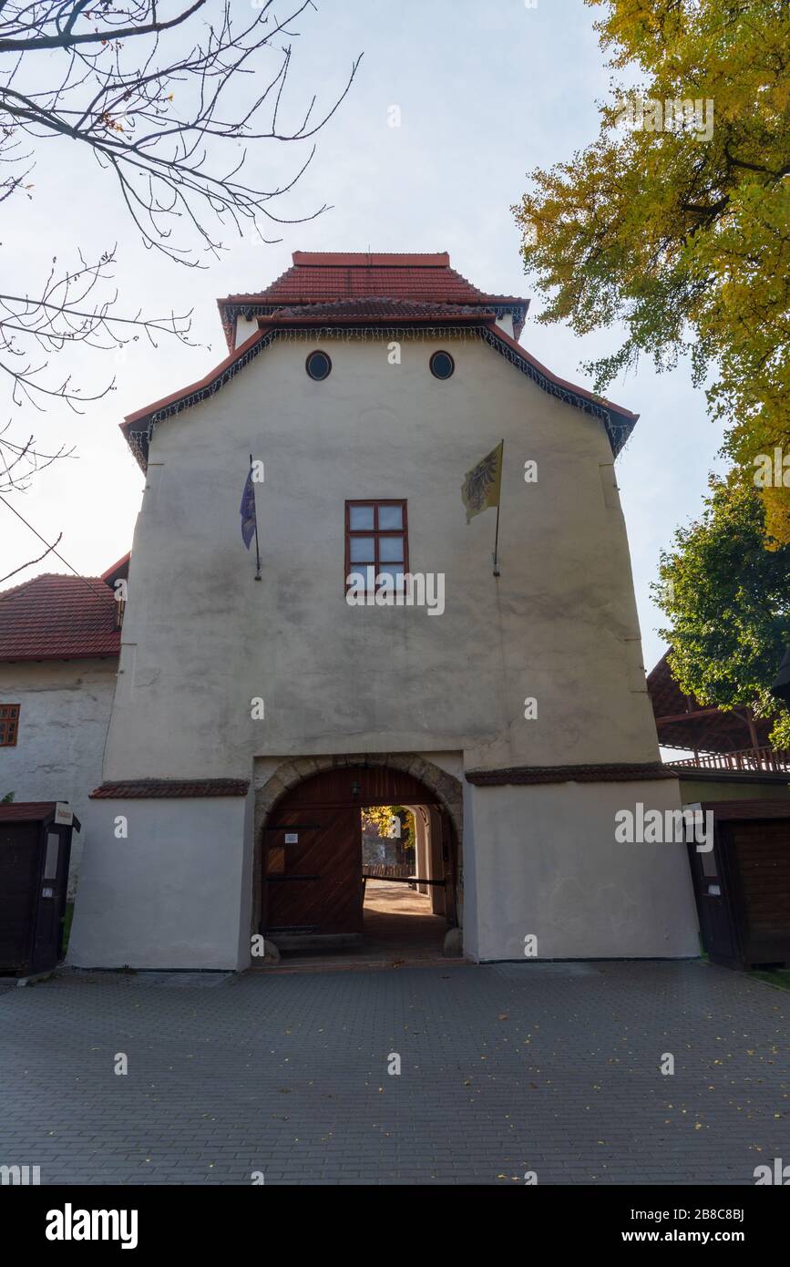 Slezskoostravsky hrad castle in Ostrava city in Czech republic during ...