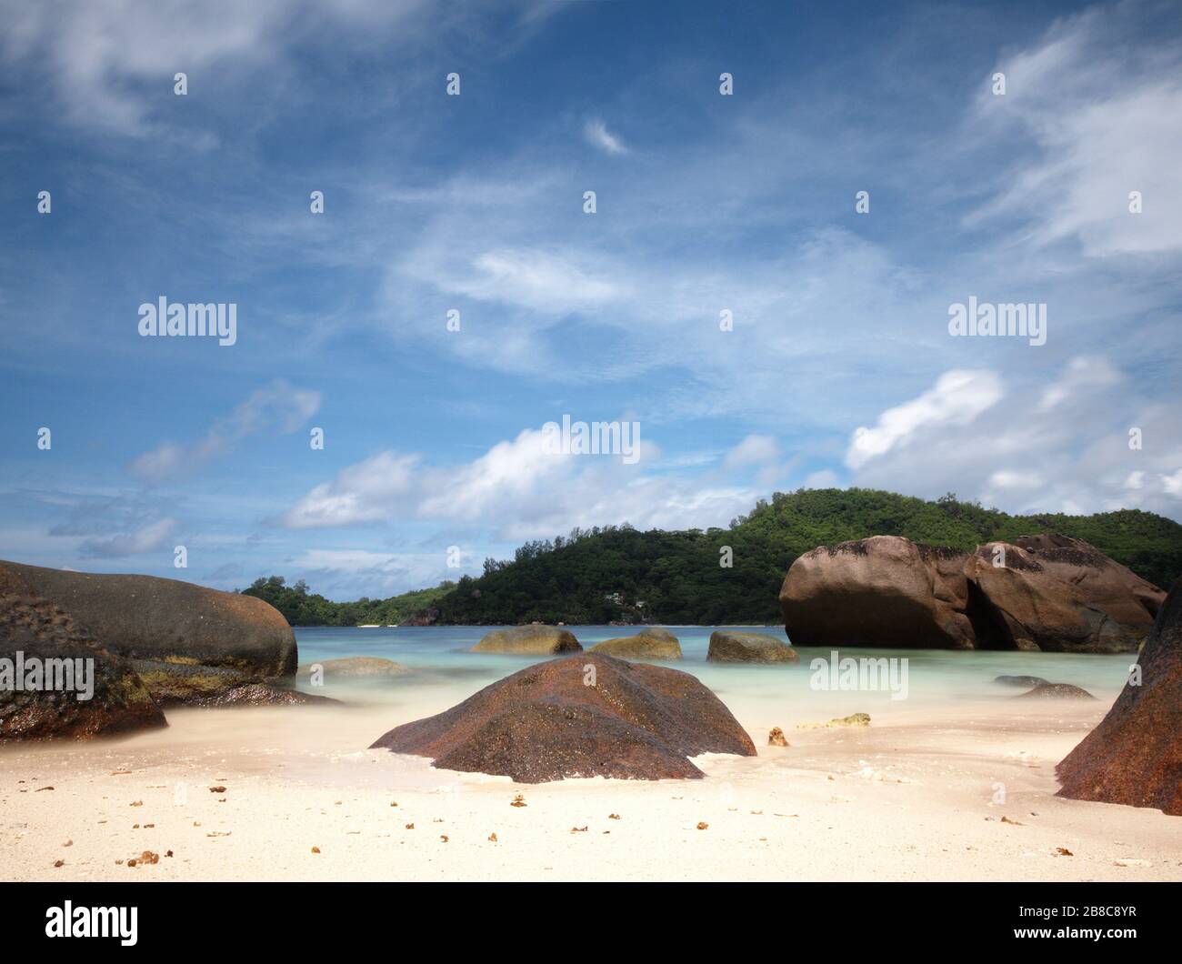 Scenic Beach, Baie Lazare, Mahe, Seychelles Stock Photo - Alamy