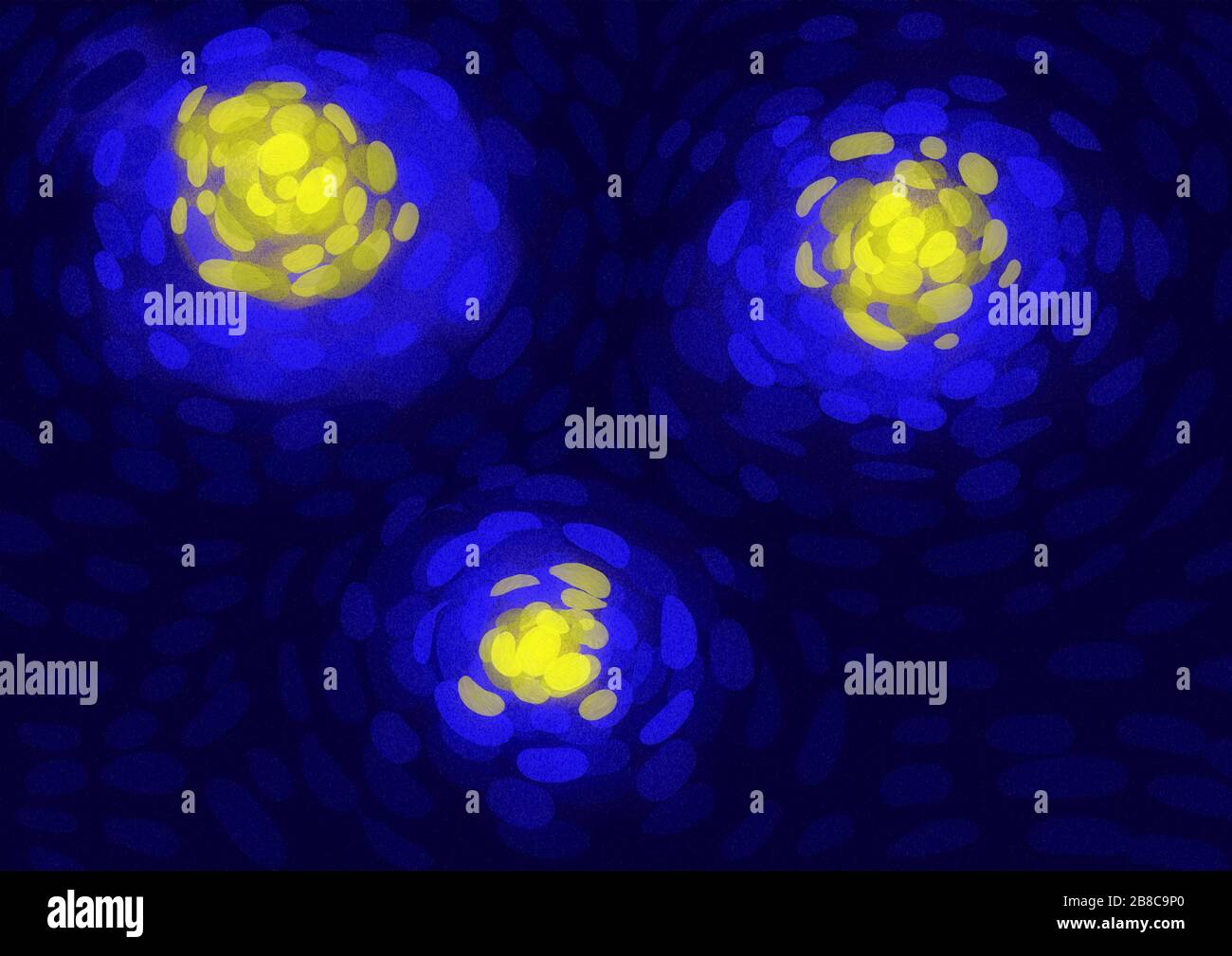 Digital illustration of abstract starry night background Stock Photo ...