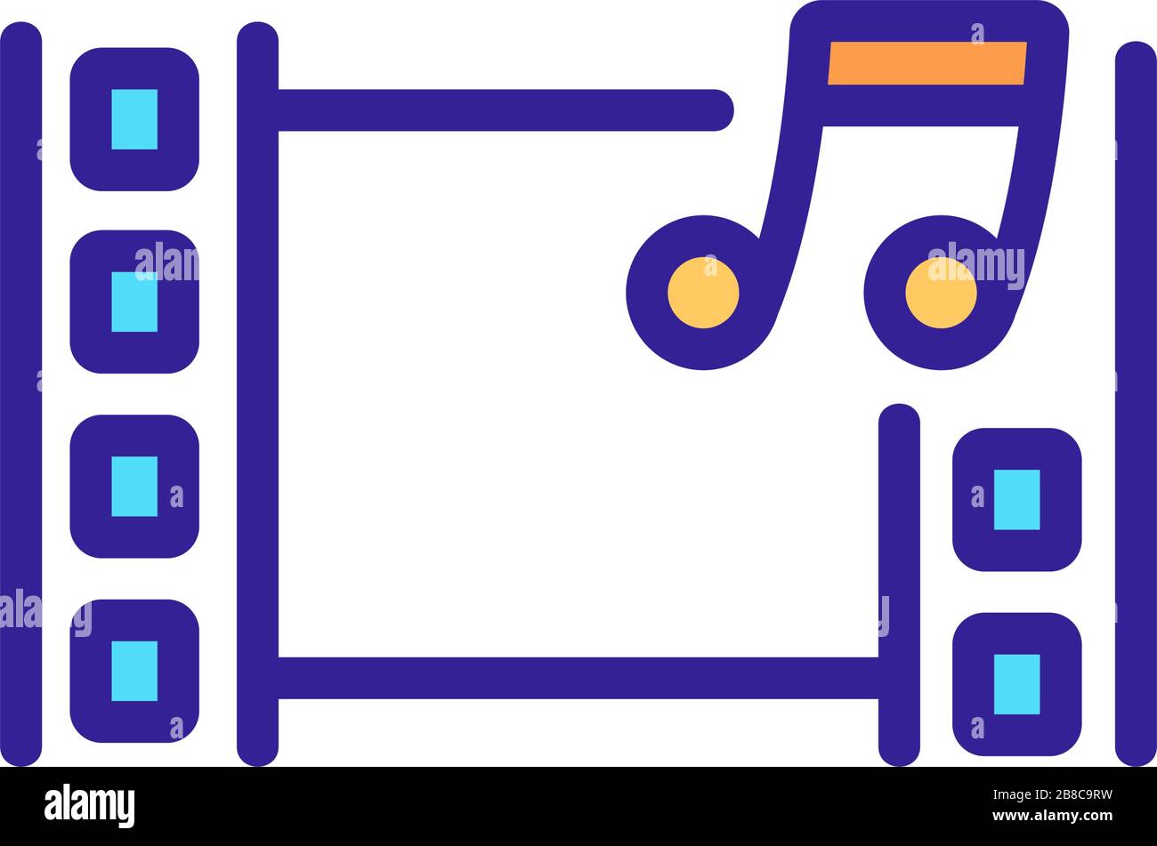 audio installation icon vector outline illustration Stock Vector Image ...