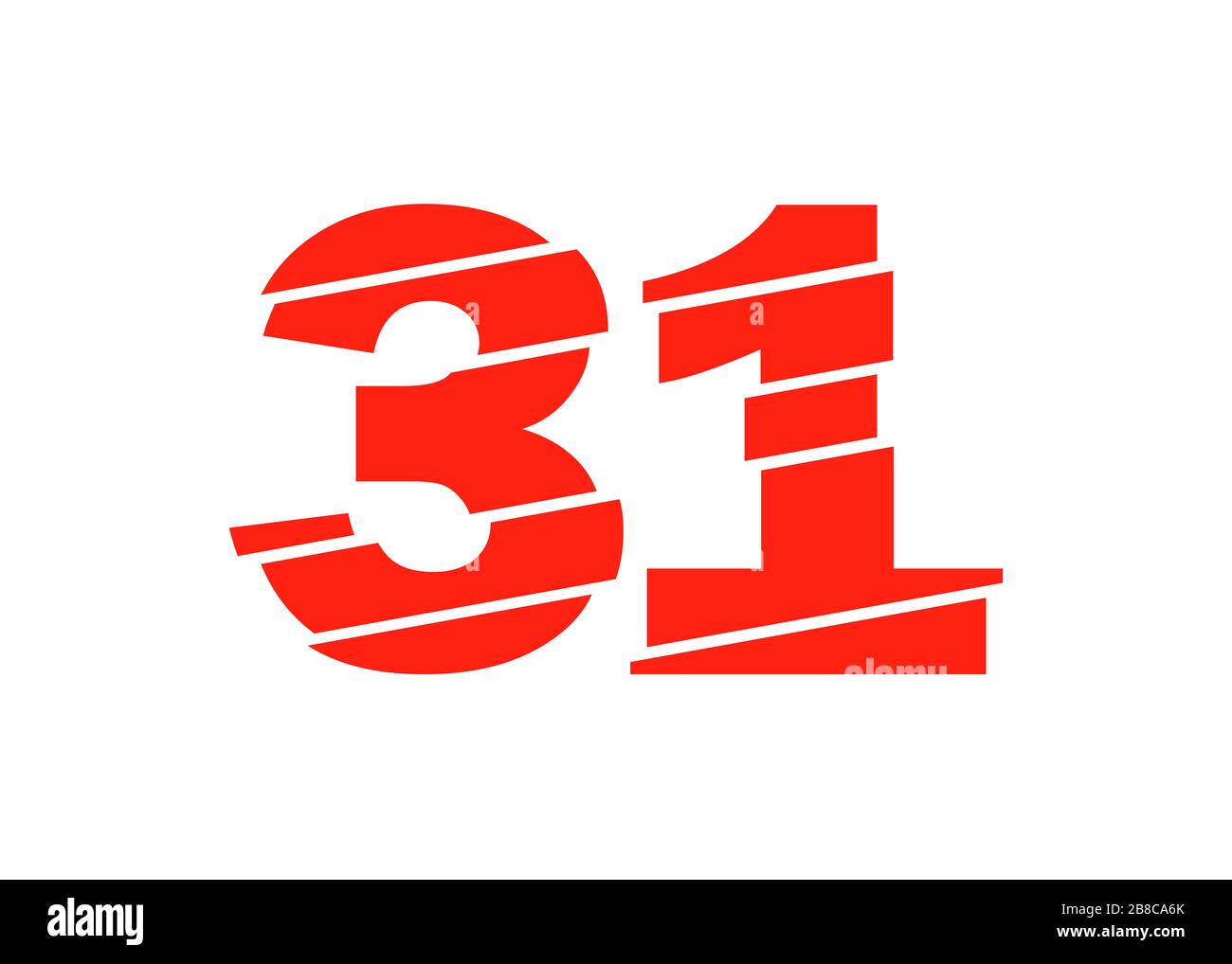 Numbers 31 Cut Out Stock Images & Pictures - Alamy