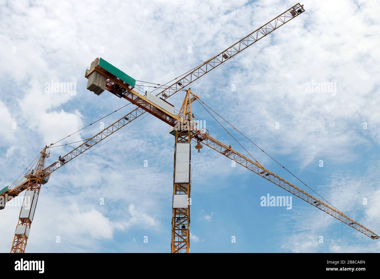 crane hoisting truck construction Stock Photo - Alamy