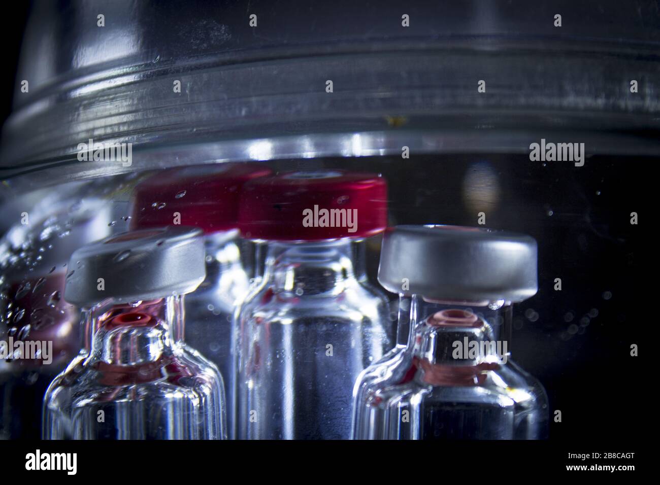 Empty vial without laboratory medicine Stock Photo - Alamy
