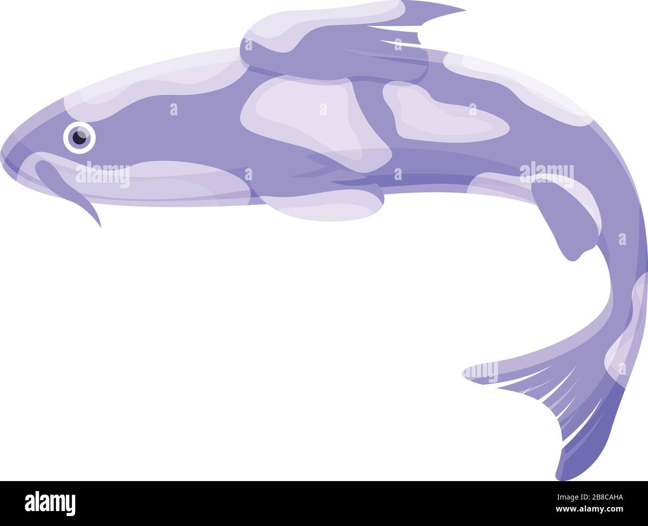 Oriental koi carp icon. Cartoon of oriental koi carp vector icon for ...