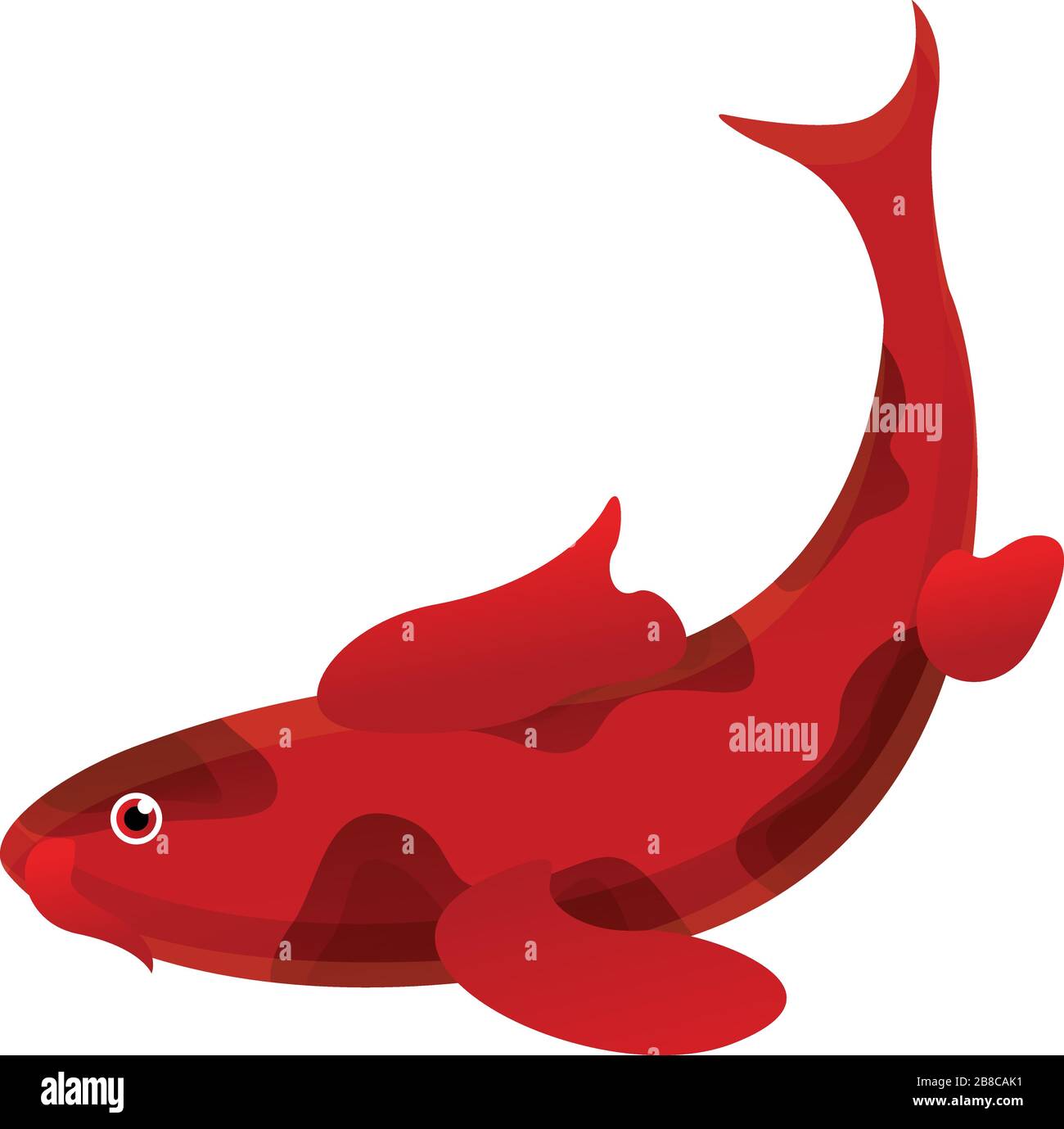 Red chinese carp icon. Cartoon of red chinese carp vector icon for web ...