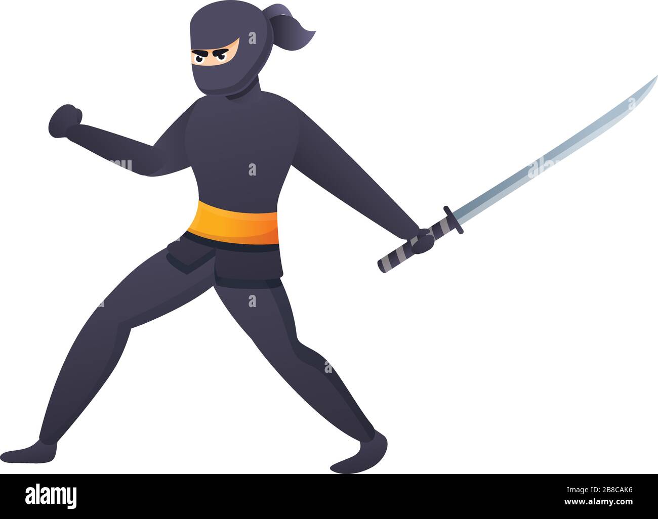 Ninja attack icon. Cartoon of ninja attack vector icon for web design ...