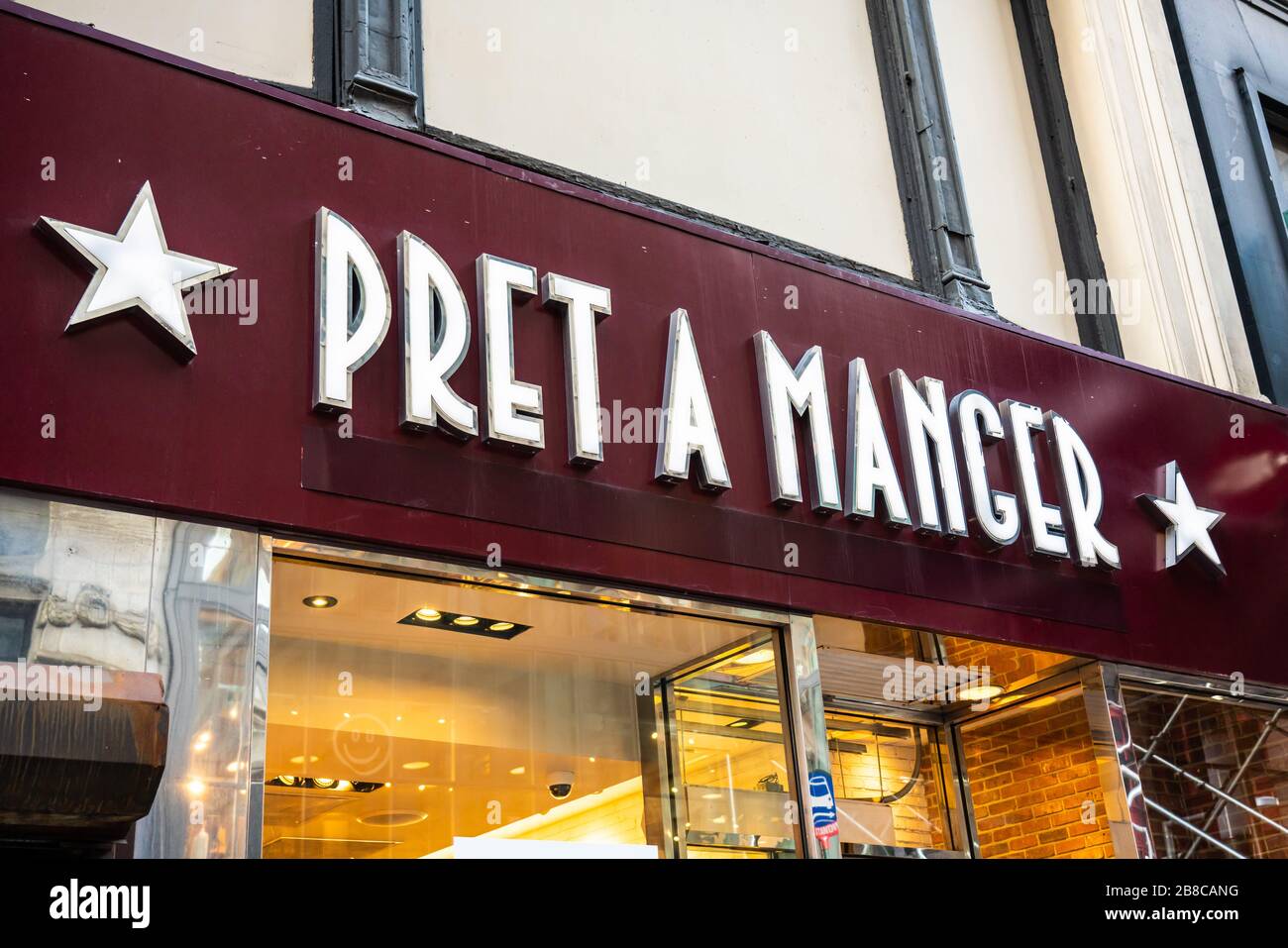 British sandwich shops chain Pret A Manger store seen in New York City ...