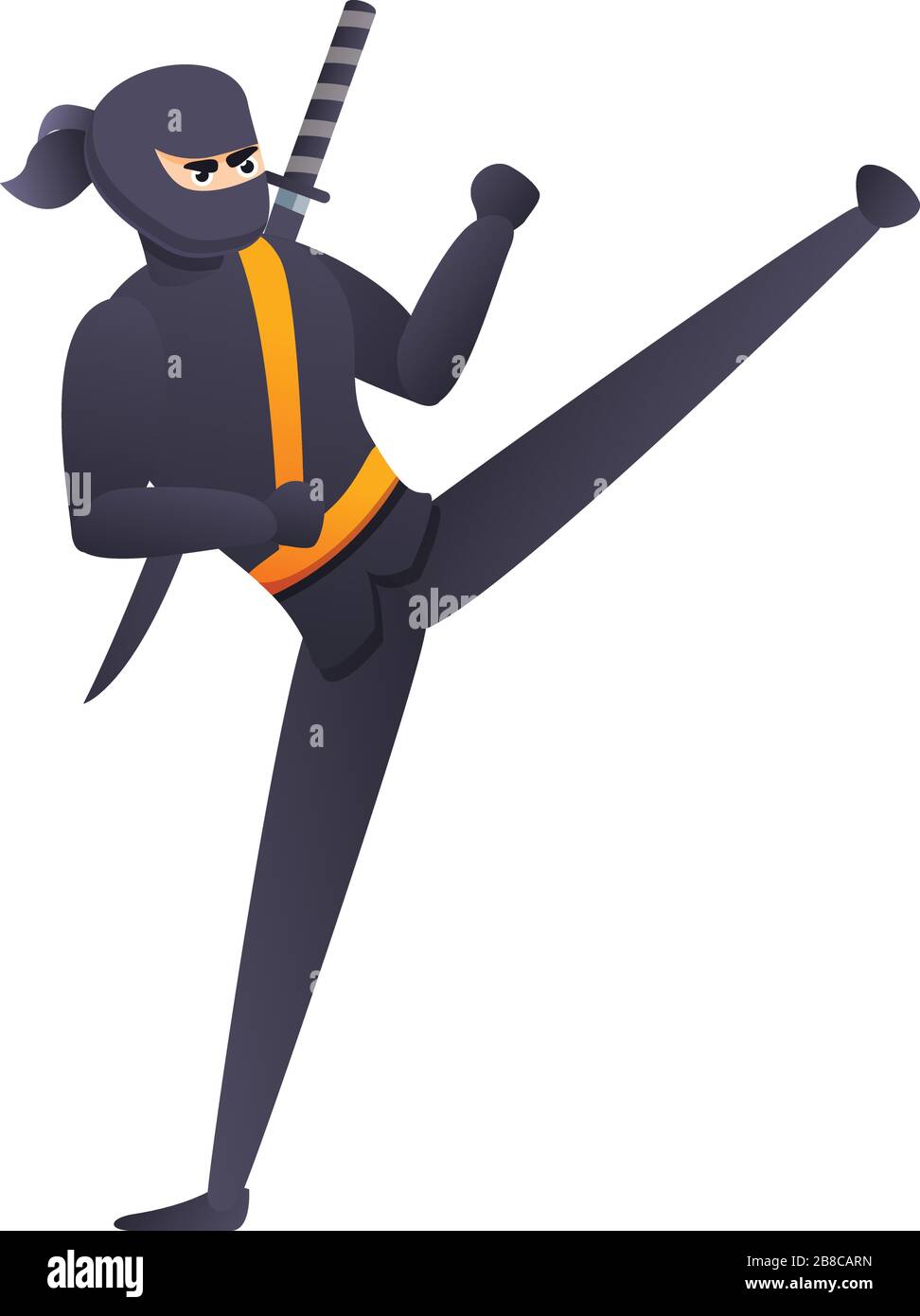 Cartoon Ninjas Fighting