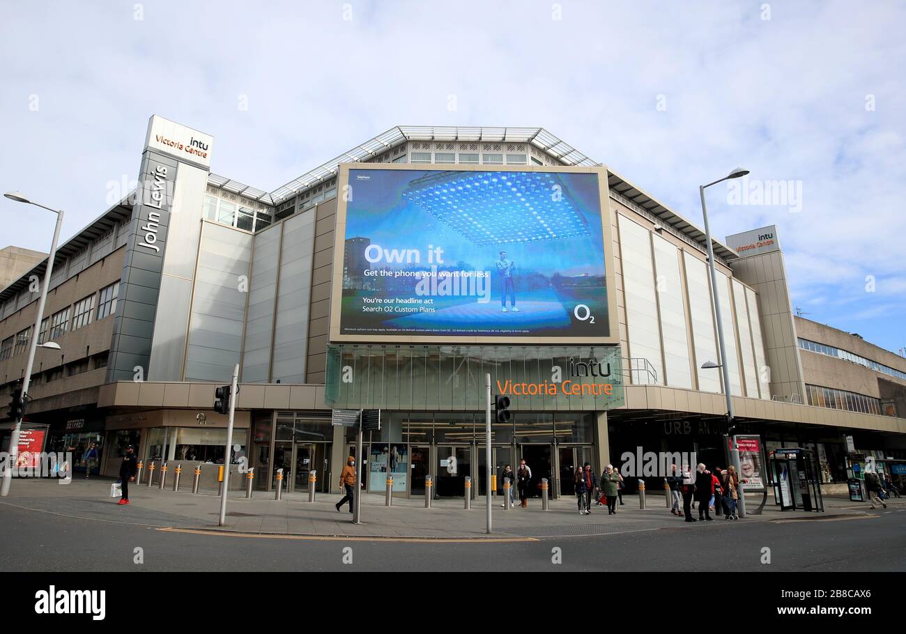 A general view of the Intu Victoria Shopping Centre, Nottingham Stock ...