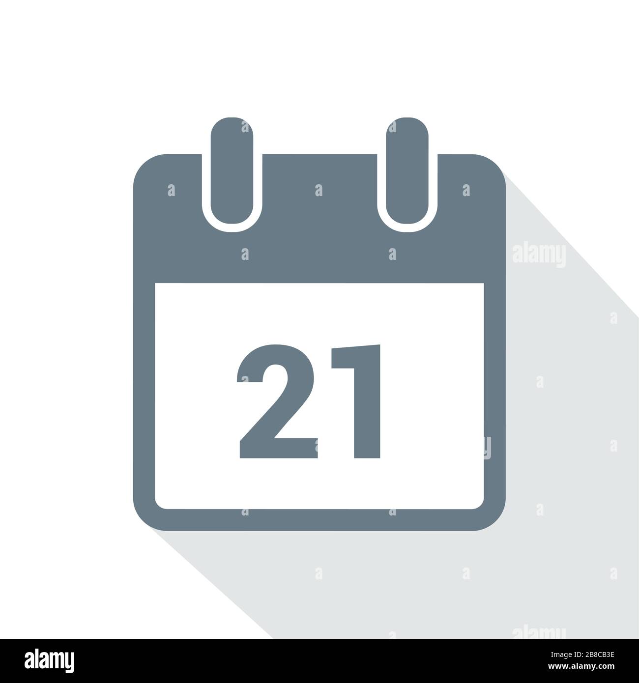 simple calendar icon 21 on white background vector illustration EPS10 ...